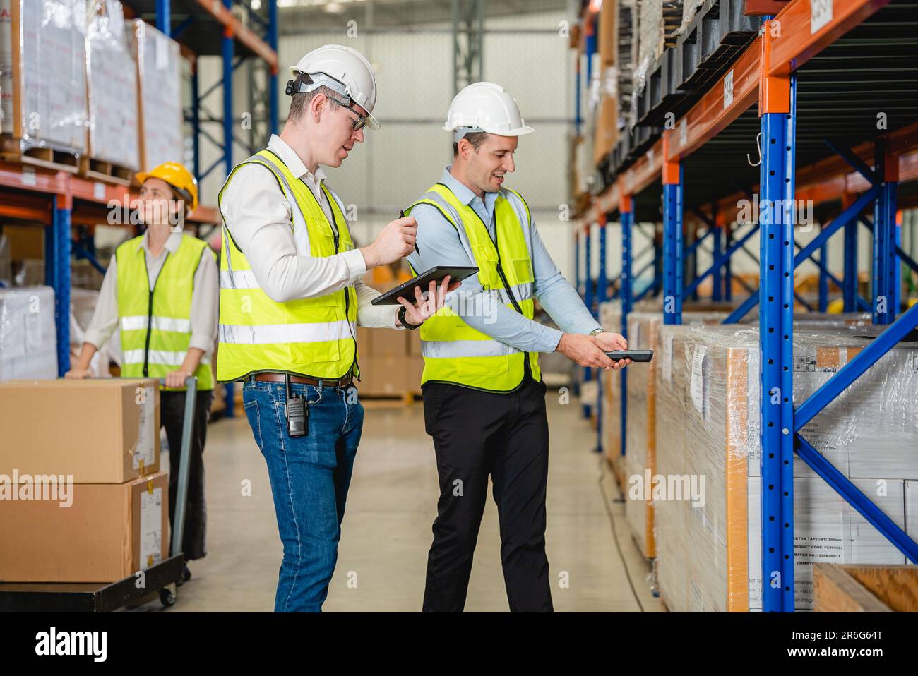 Plant supervisor employee talking in hi-res stock photography and ...