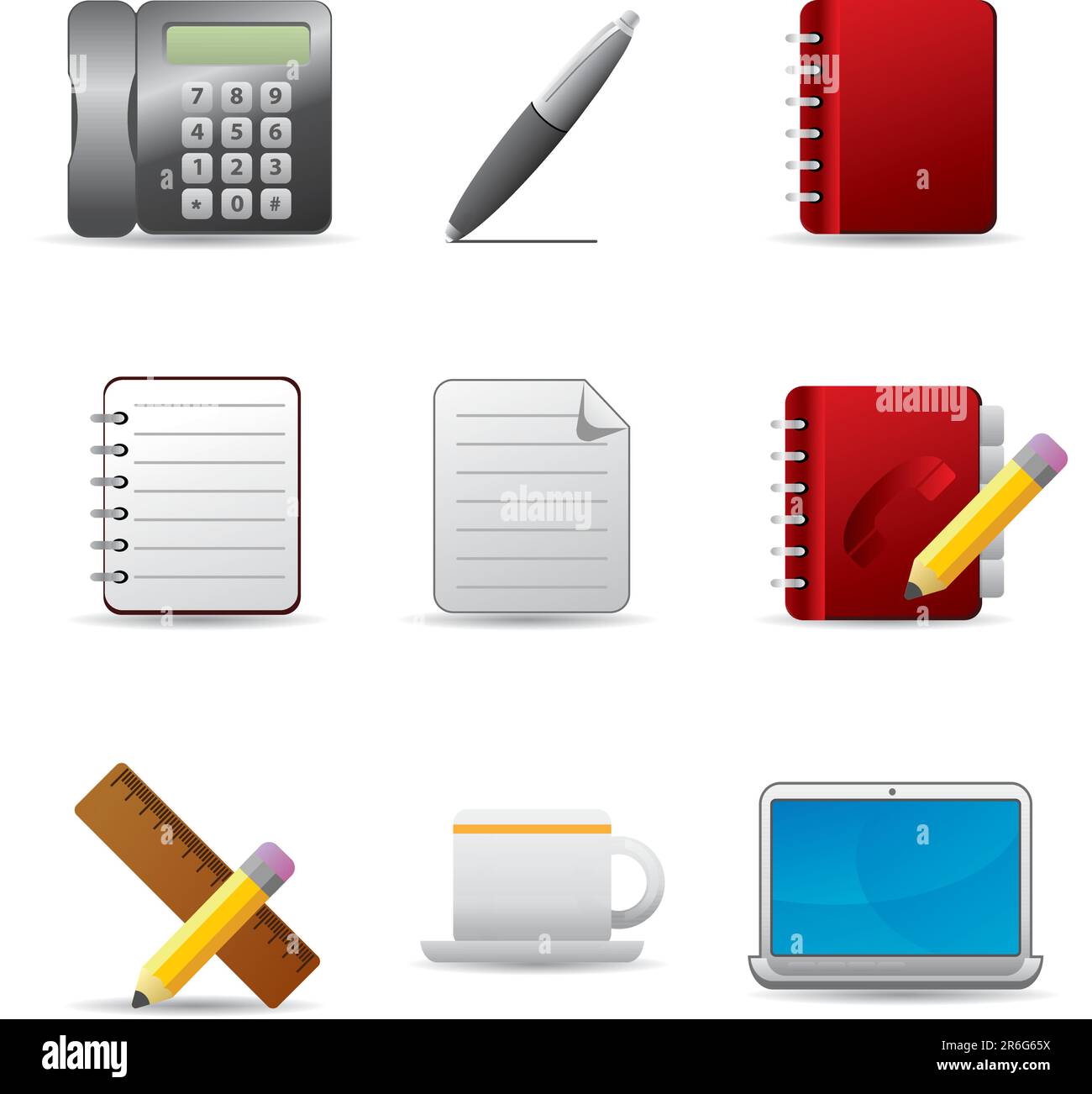 Office icon set, all you need for illusrtations Stock Vector Image ...