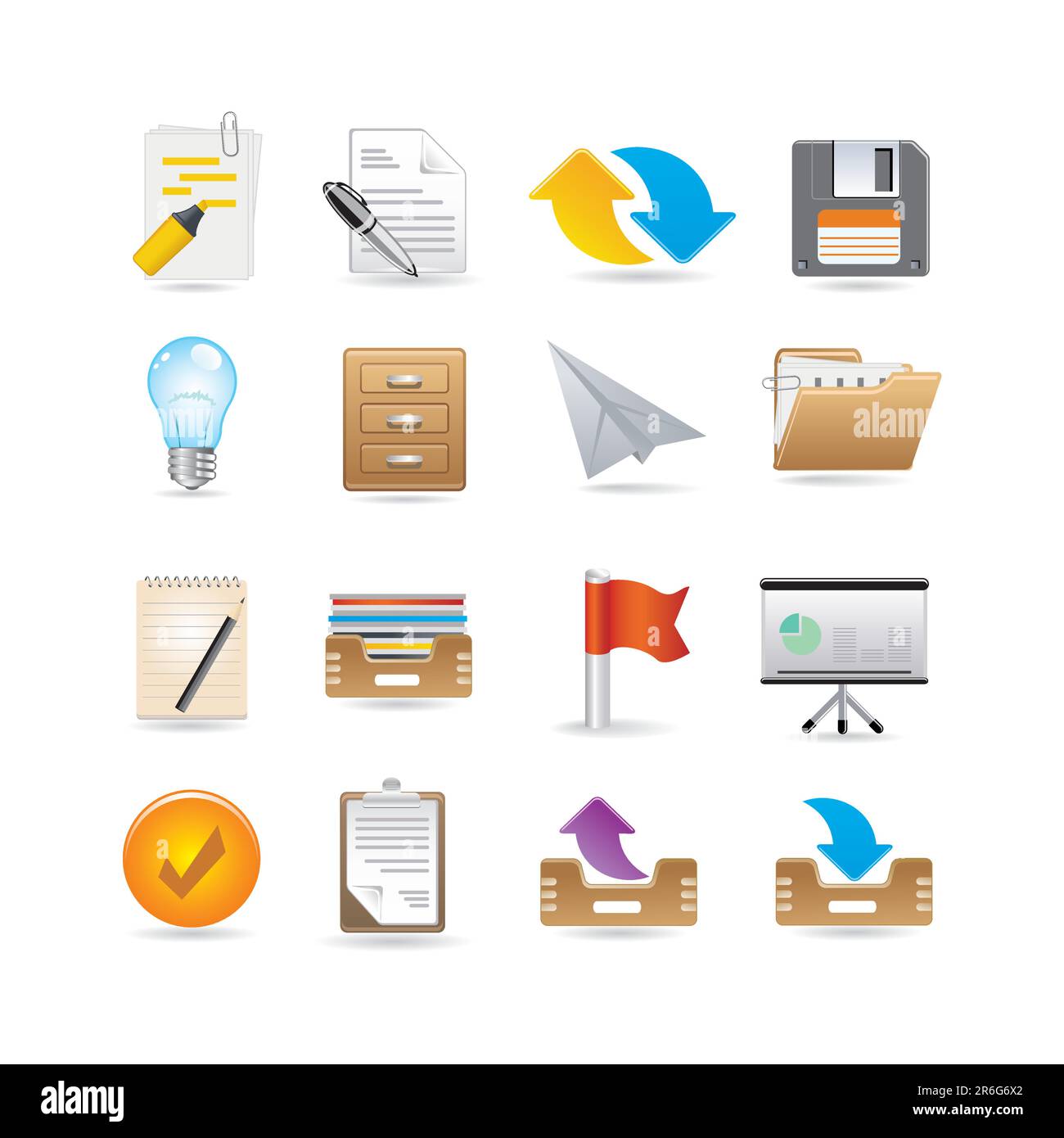 Projects and documents icons Stock Vector Image & Art - Alamy