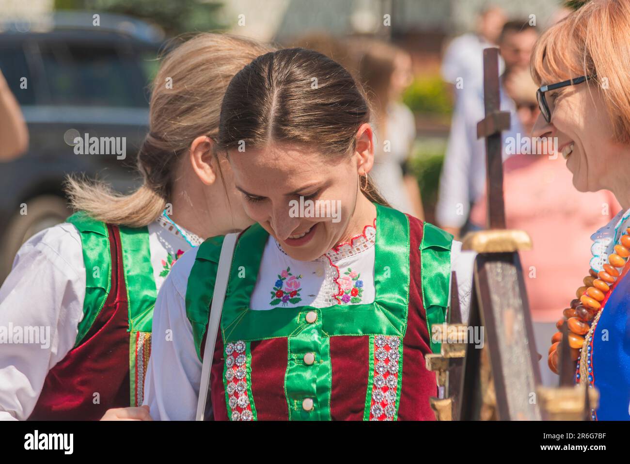 Myszyniec, Poland - June 09 2023 - People taking part in a solemn ...