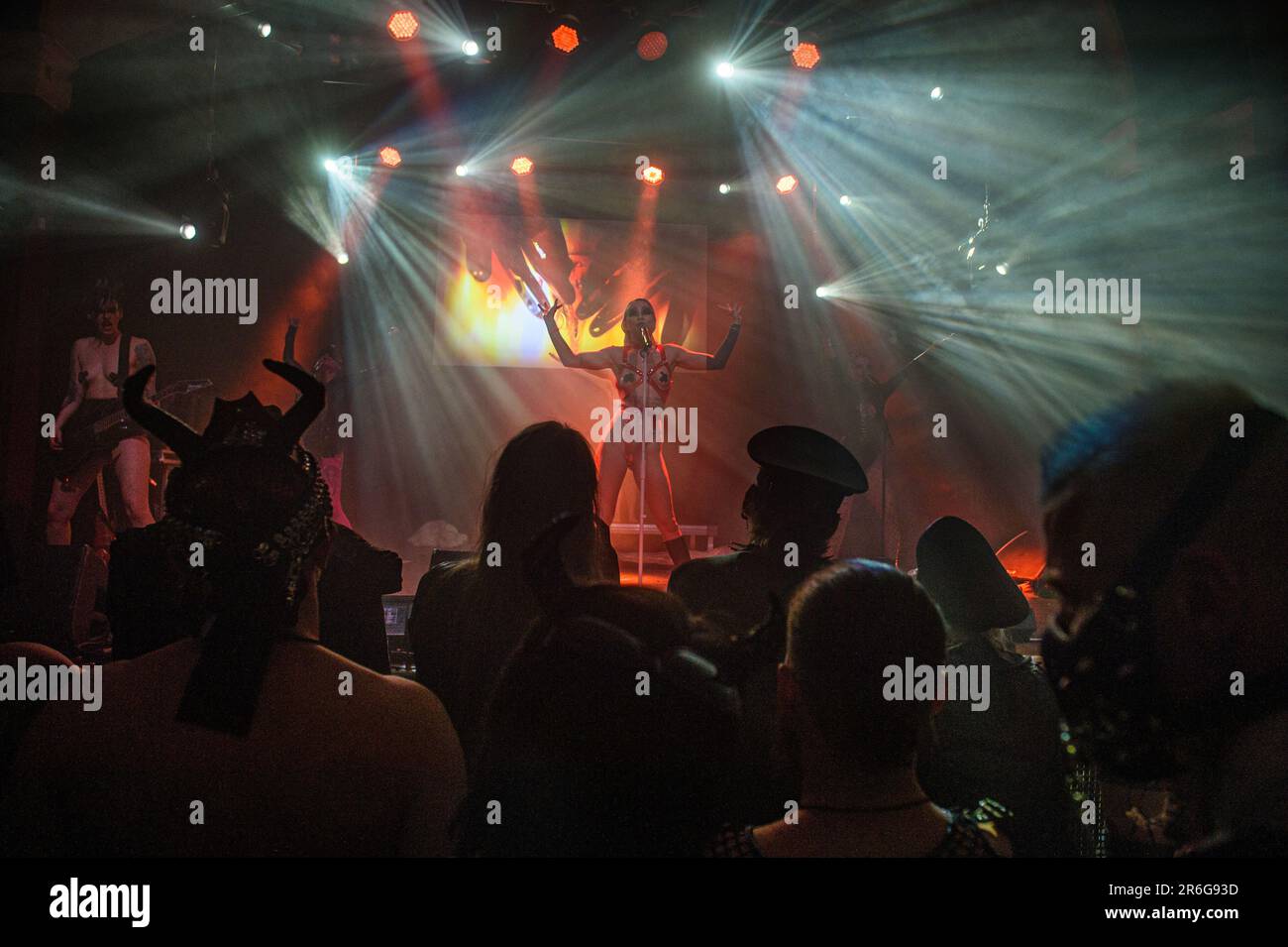 German band Grausame Töchter performs on stage during the Wave-Gotik ...