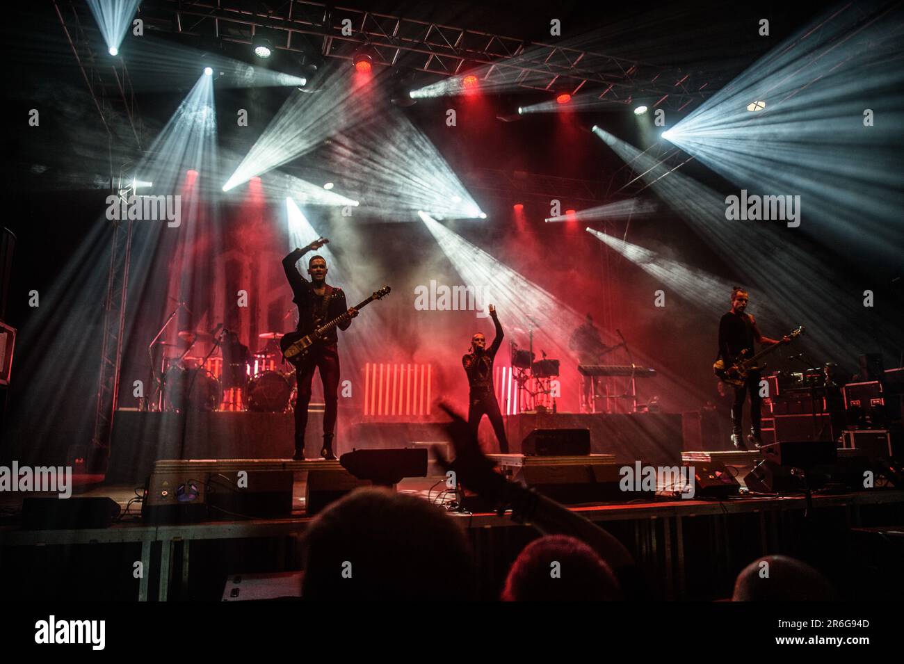 German heavy metal band Lord of the Lost performs on stage during the ...