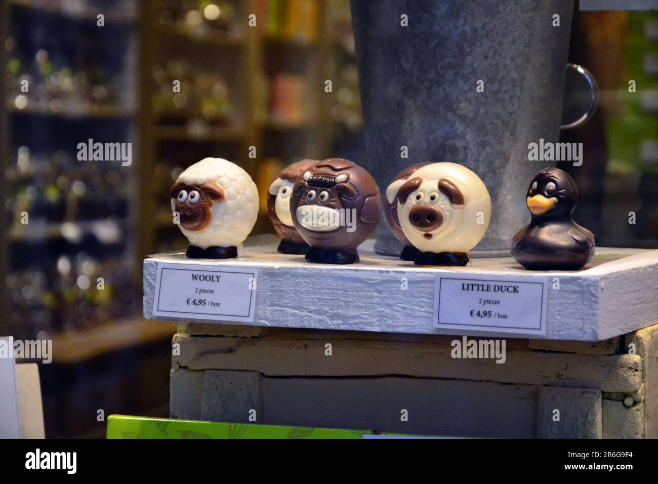 Belgium chocolate in chocolatier window hi-res stock photography and ...
