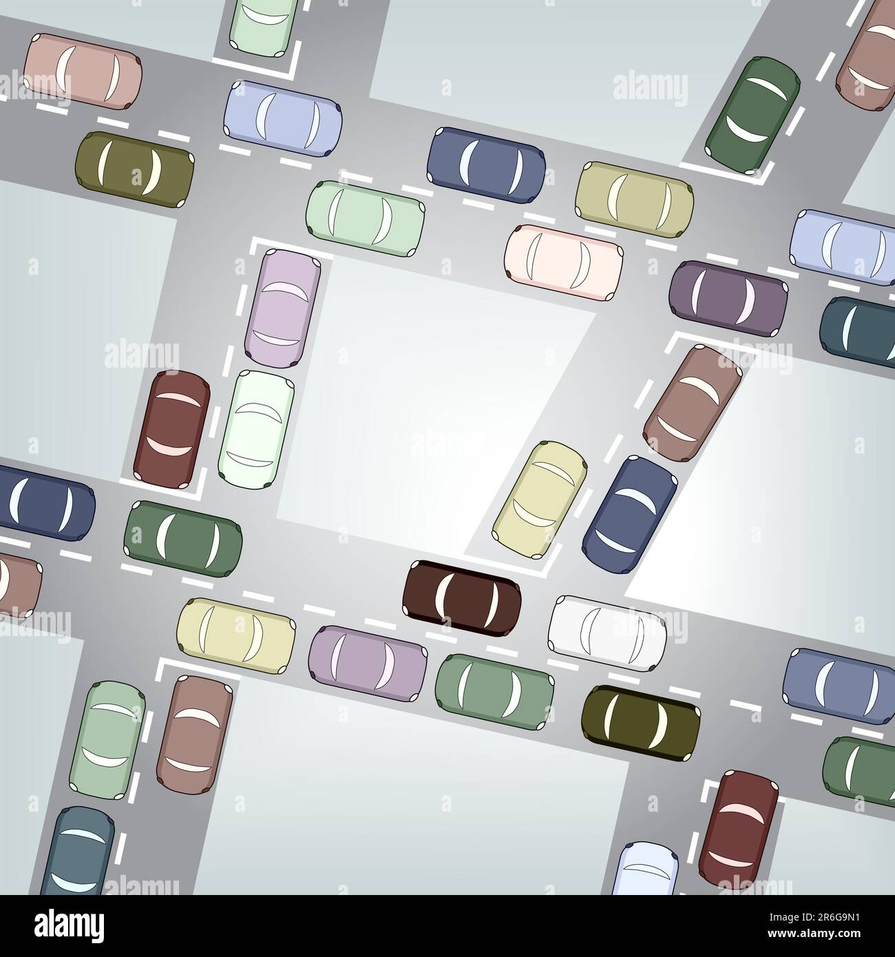 Editable vector illustration of busy car traffic Stock Vector Image ...