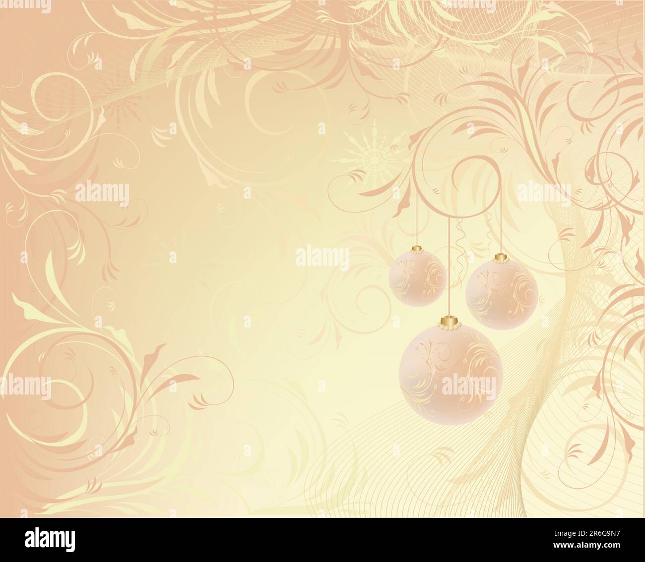 Christmas background with balls, stars and snowflakes Stock Vector ...