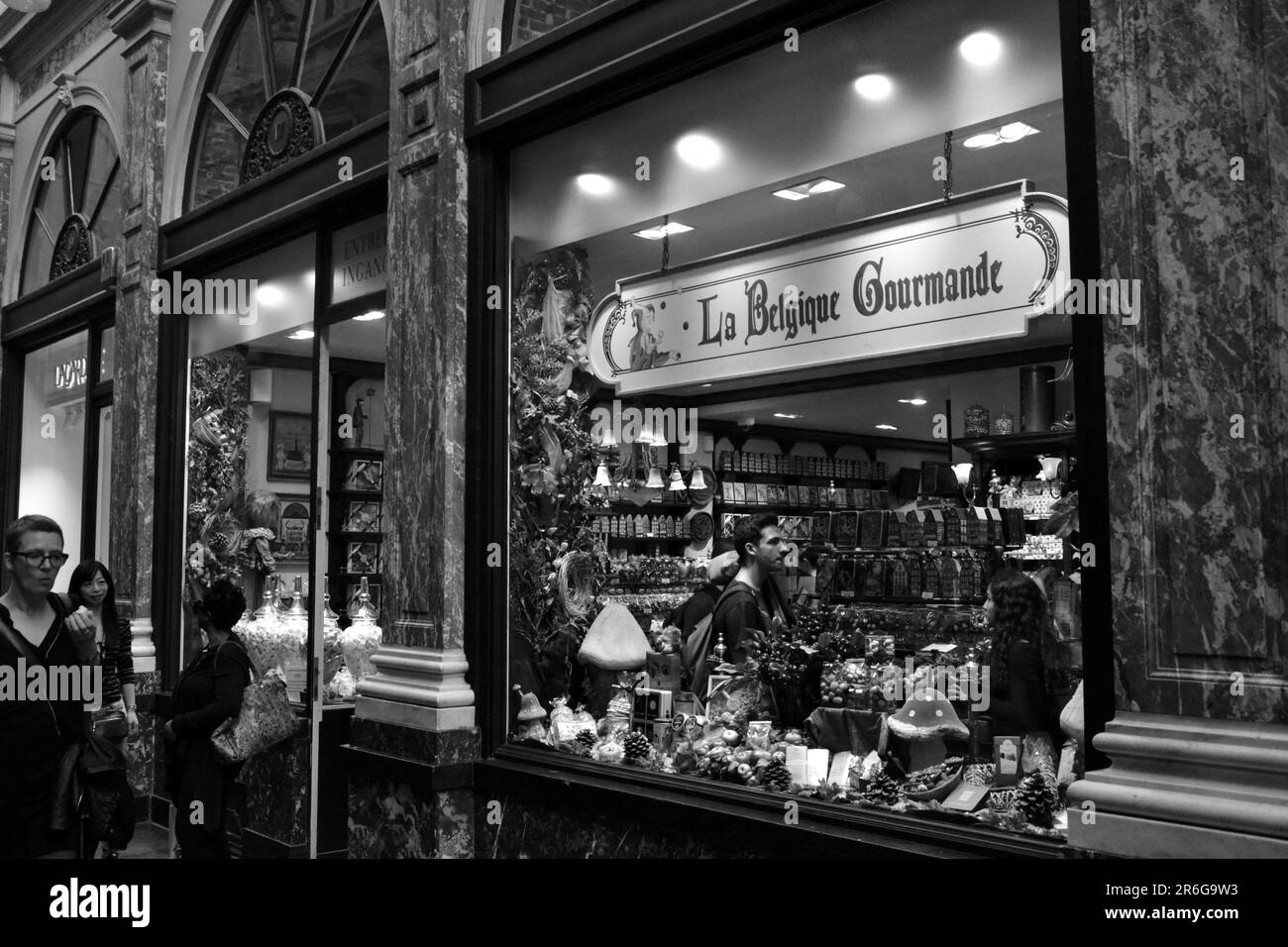 Shop window "La Belgique Gourmande", candy shop and chocolatier of ...