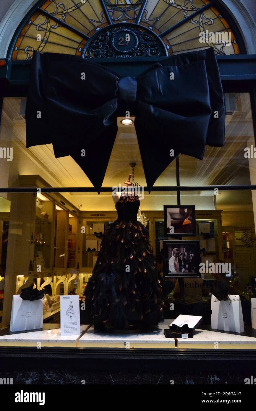 Shop window of the chocolatier "Neuhaus" of Bruxelles, october 2017 ...