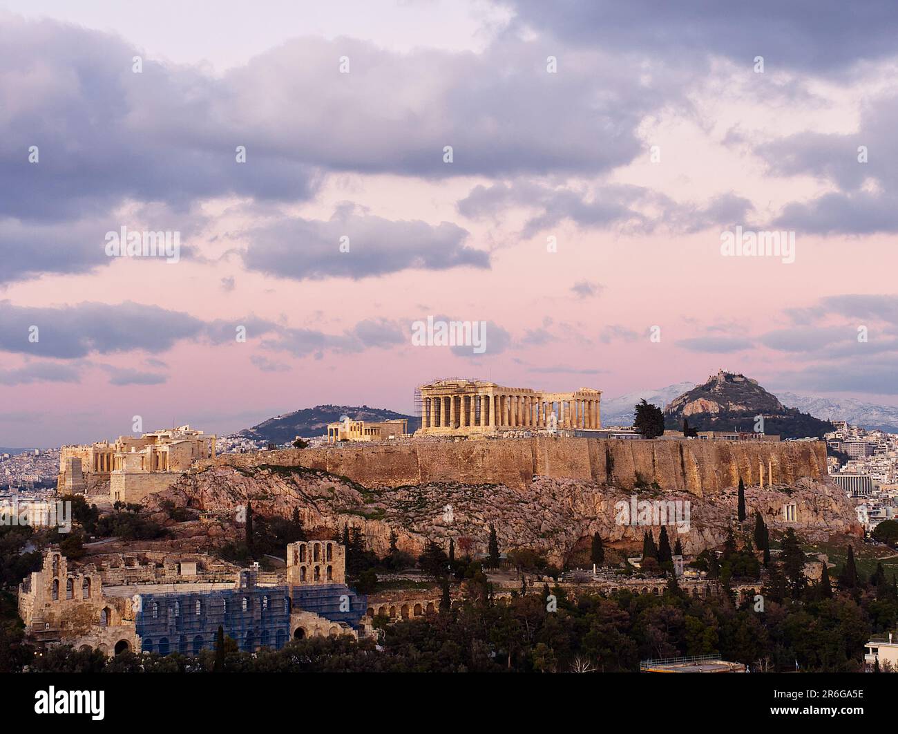 Parthenon in golden hour, Acropolis, Athens Stock Photo - Alamy