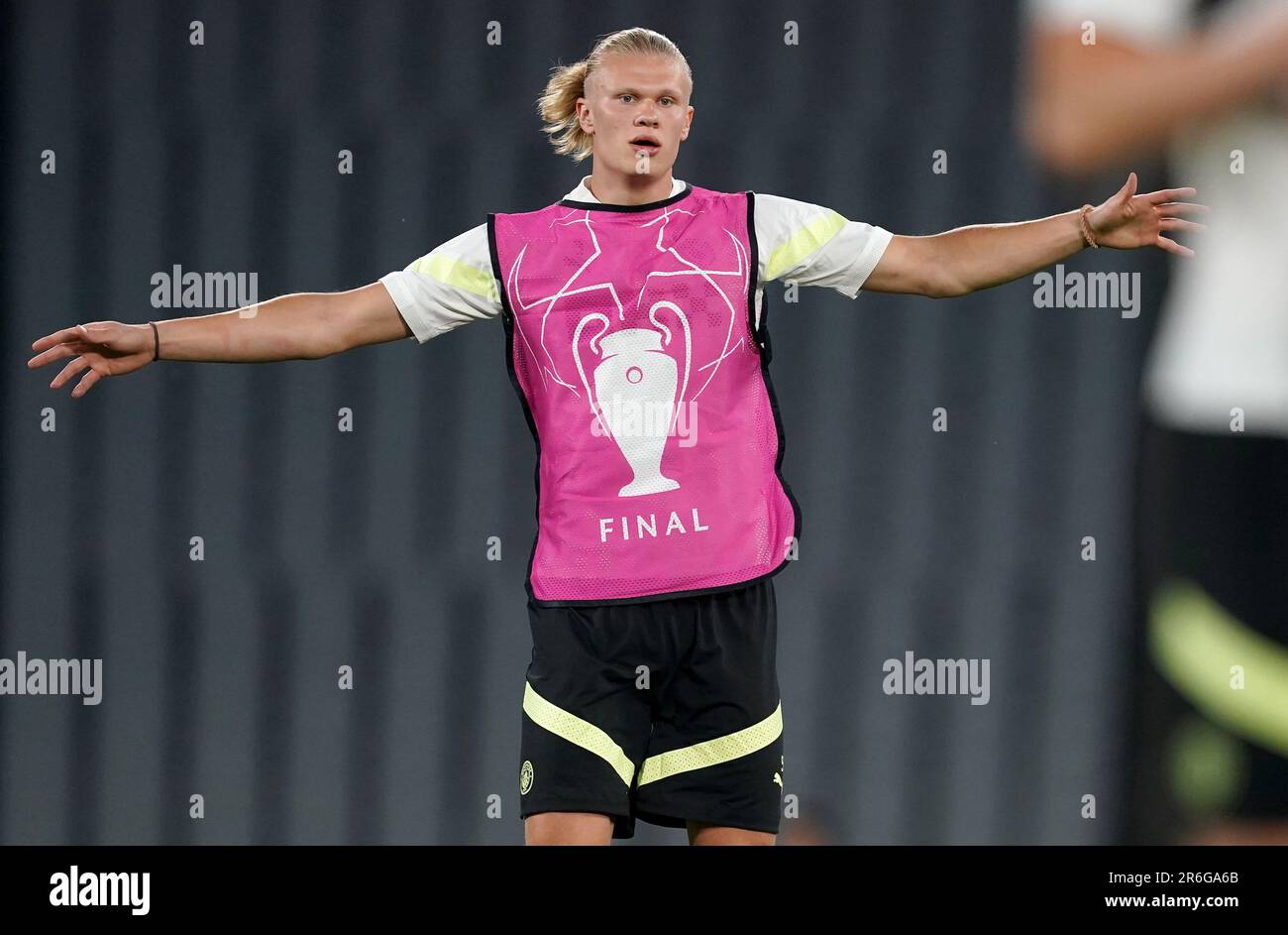 Manchester City's Erling Haaland during a training session at the ...