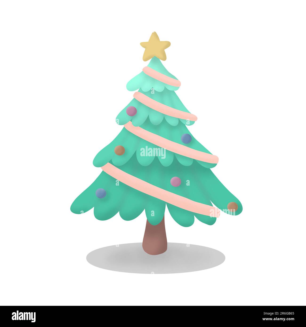 Christmas tree hand drawn cartoon illustration for Christmas Stock ...