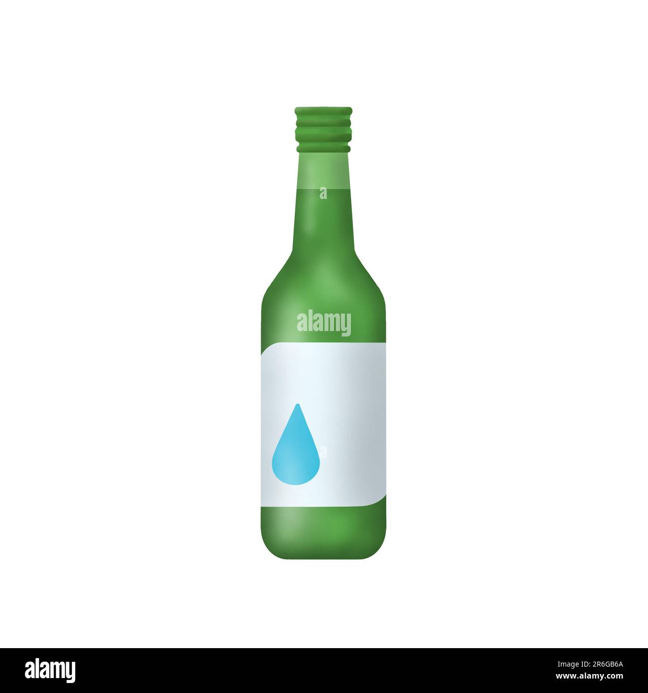 Digital painting illustration of Soju, famous clear, colorless ...