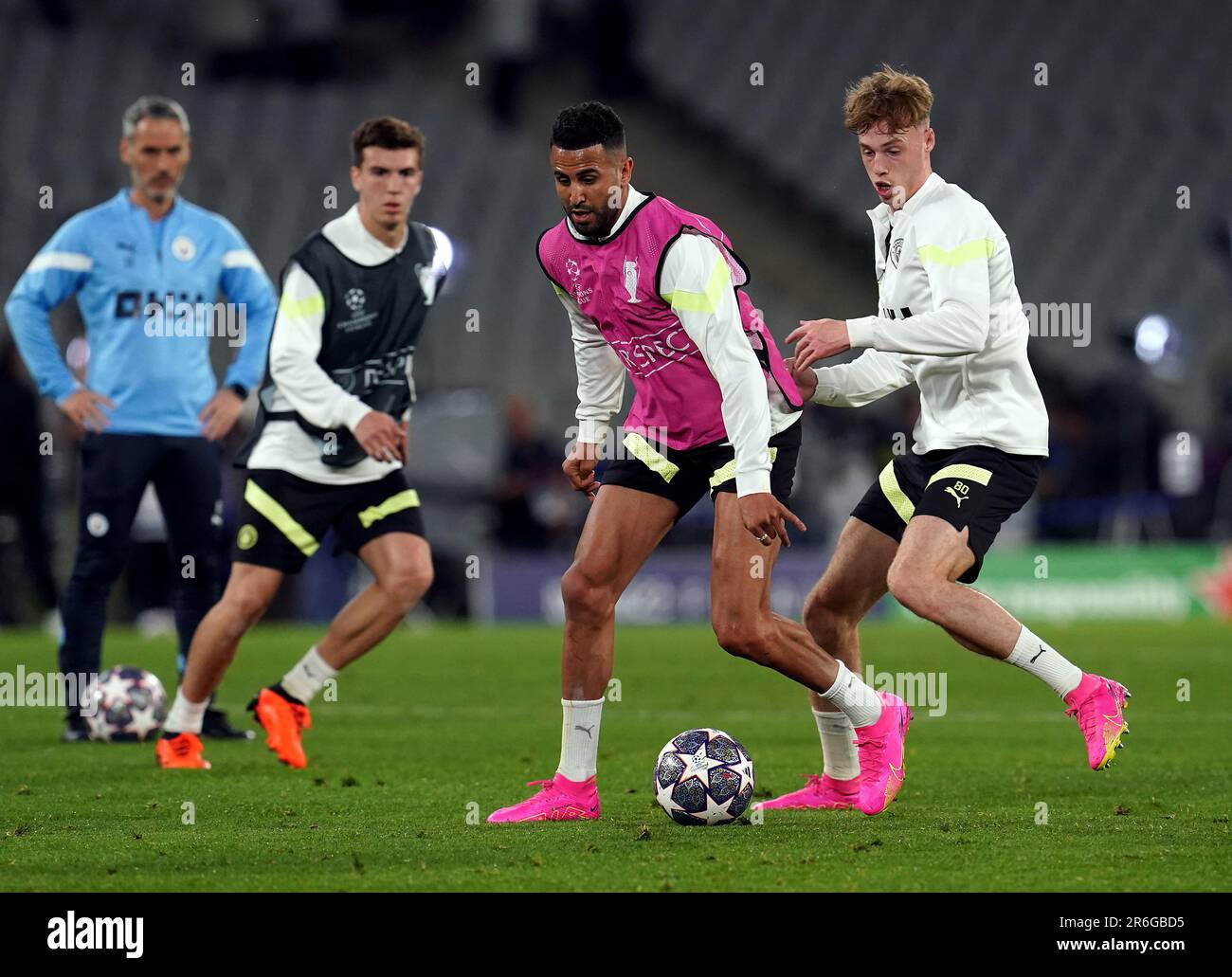 Manchester City's Riyad Mahrez during a training session at the Ataturk ...