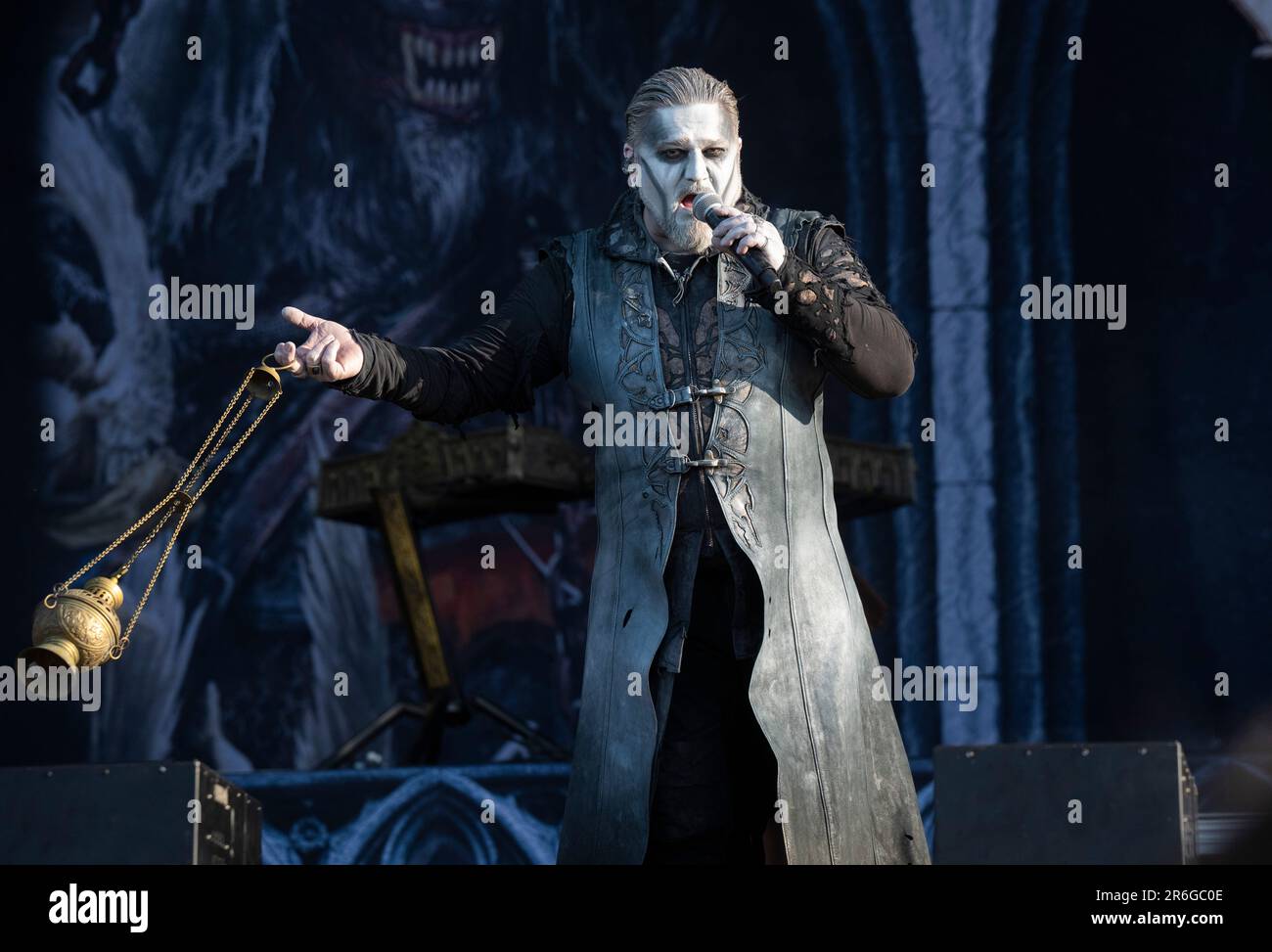 SÖLVESBORG 20230609 German band Powerwolf performs at Sweden Rock ...