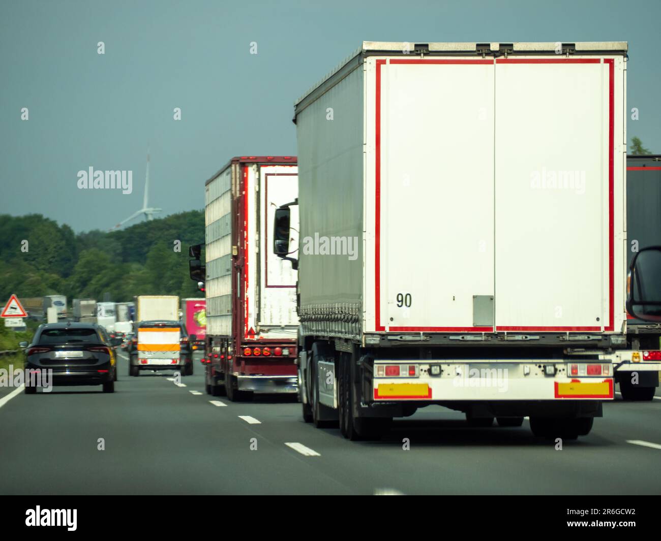 Highways are congested with traffic. European highway Stock Photo - Alamy