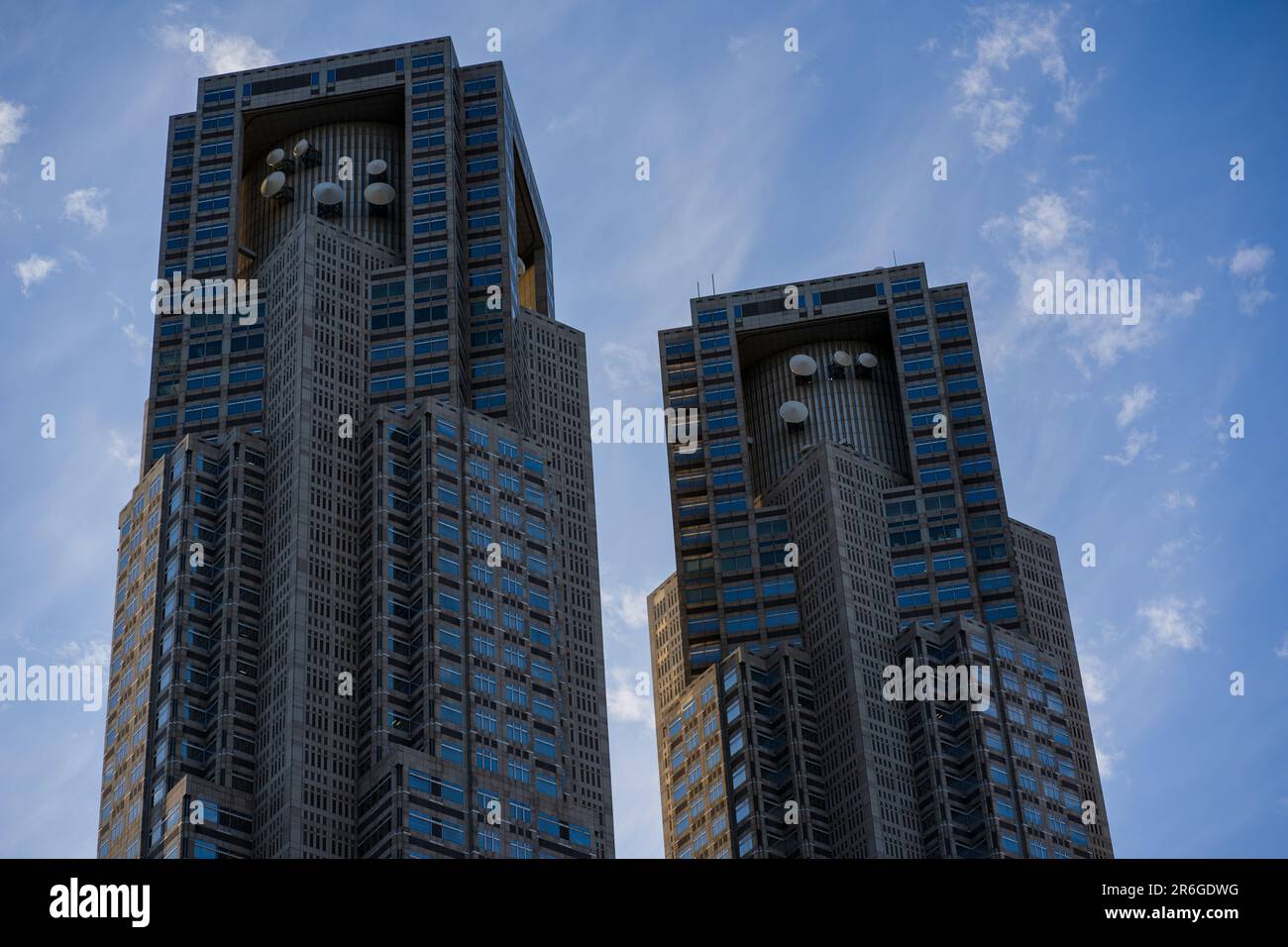 Modern high-rise buildings standing proud in an urban cityscape with a ...