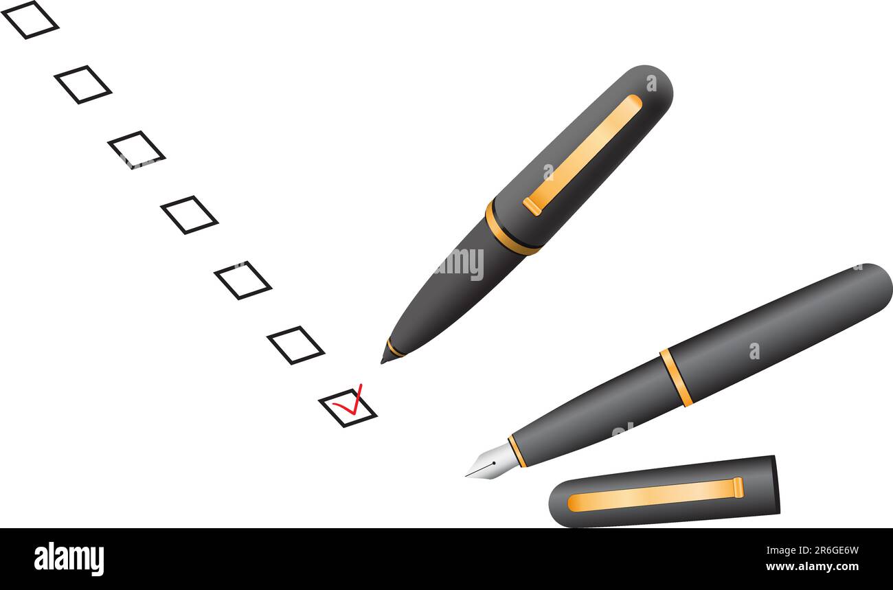 Choose your decisions in check box by a pen Stock Vector Image & Art ...