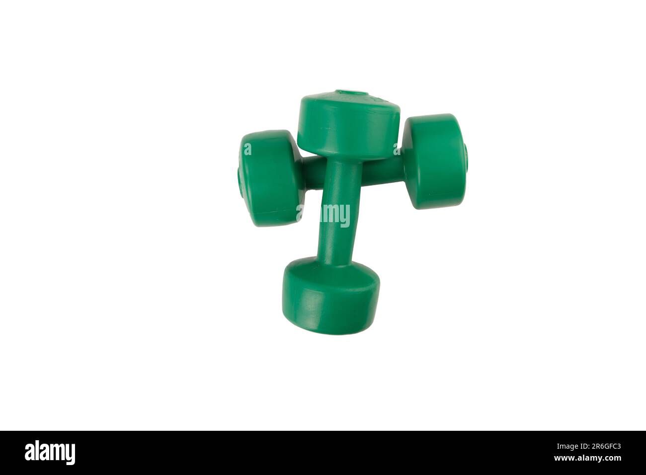 Dumbbells green isolate, fitness, sport, exercise Stock Photo - Alamy