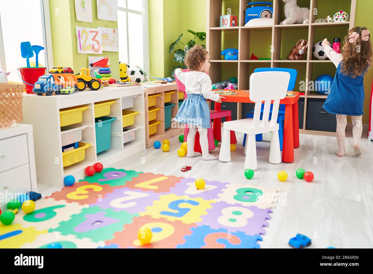 Adorable girls preschool students hi-res stock photography and images ...