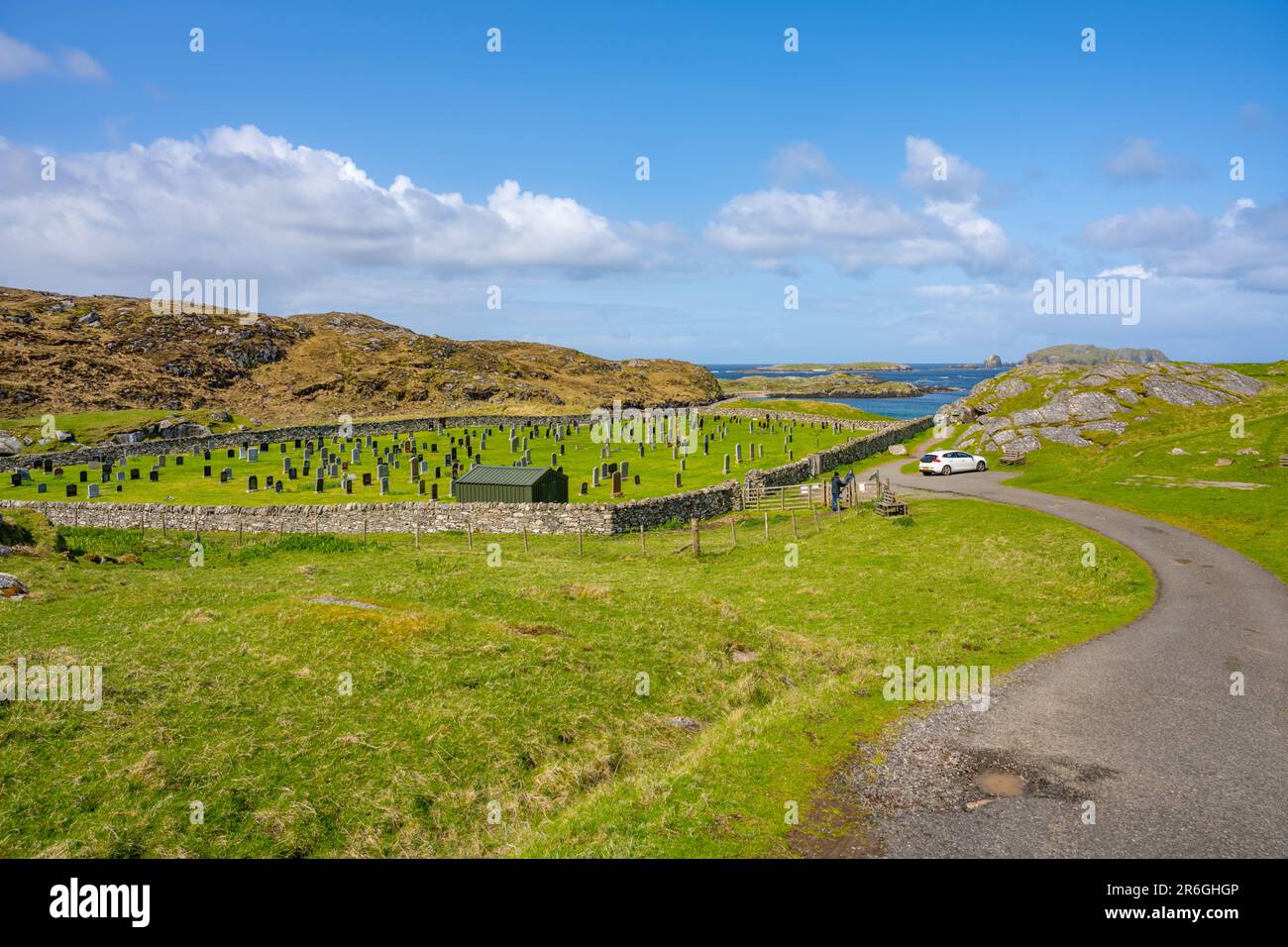 The cemetery on the beach at Bostadh on Great Bernera of The Isle of ...