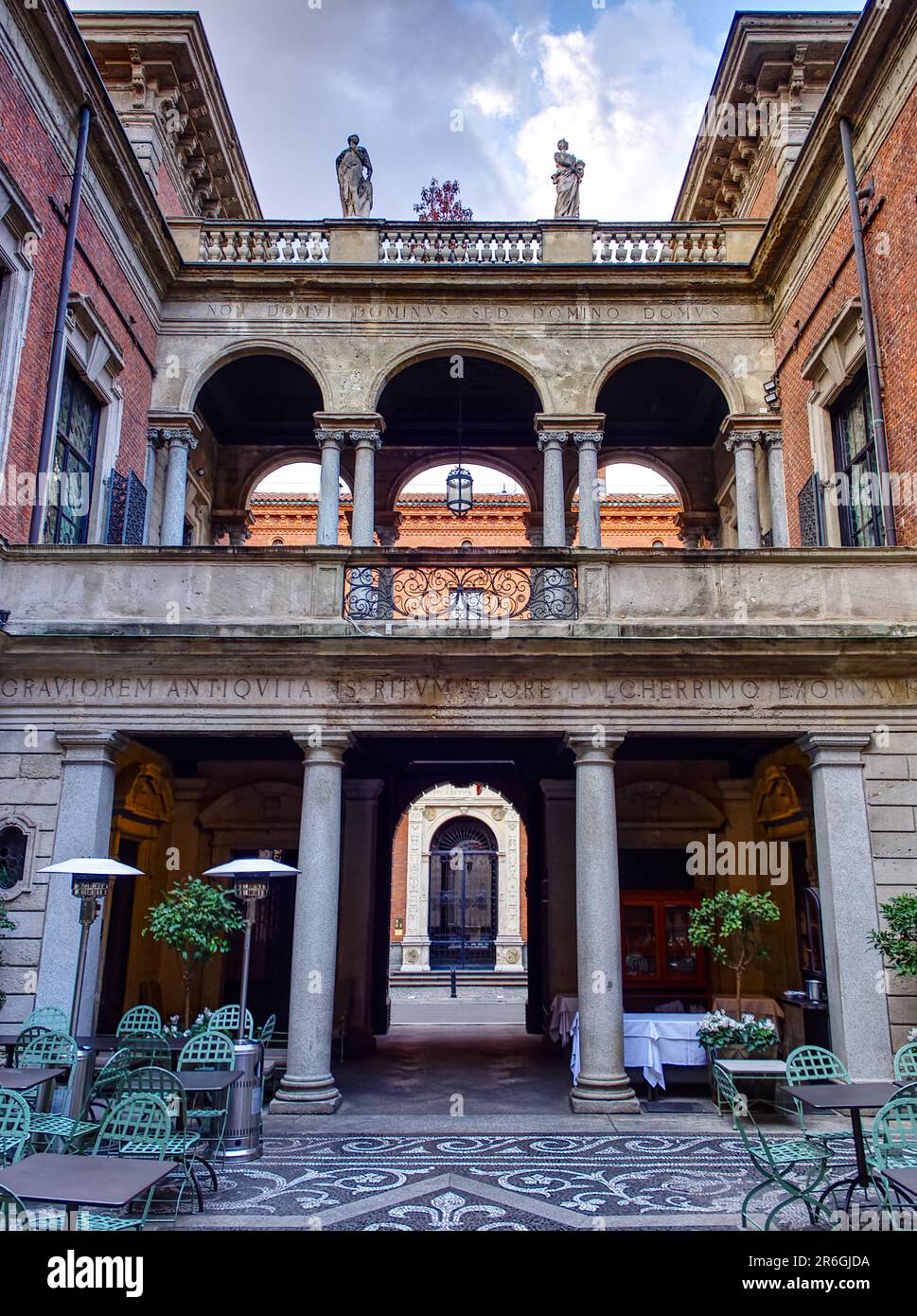 Italian building facade in spring, Milan, Italy Stock Photo - Alamy