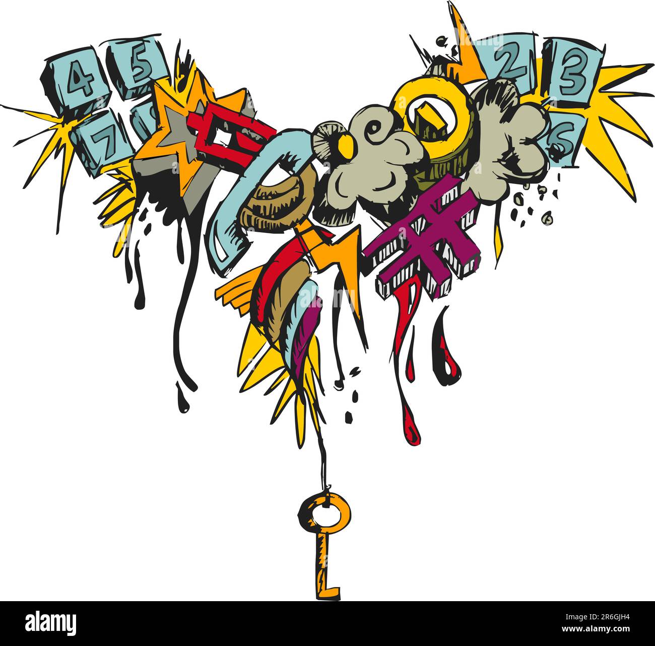 Grafitti artist at work Stock Vector Images - Alamy