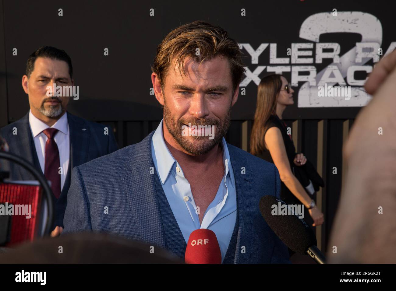 Chris Hemsworth made a special appearance in Berlin on June 9, 2023, to ...