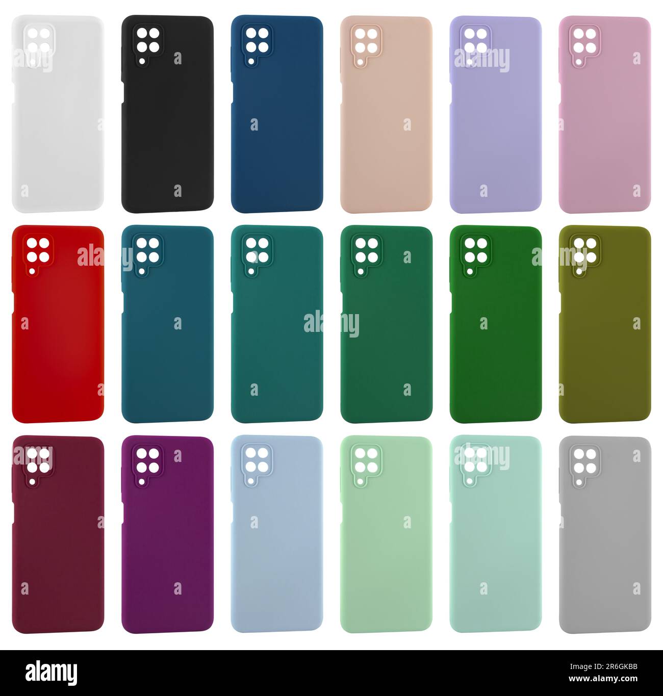 Silicone phone case white background in insulation Stock Photo - Alamy