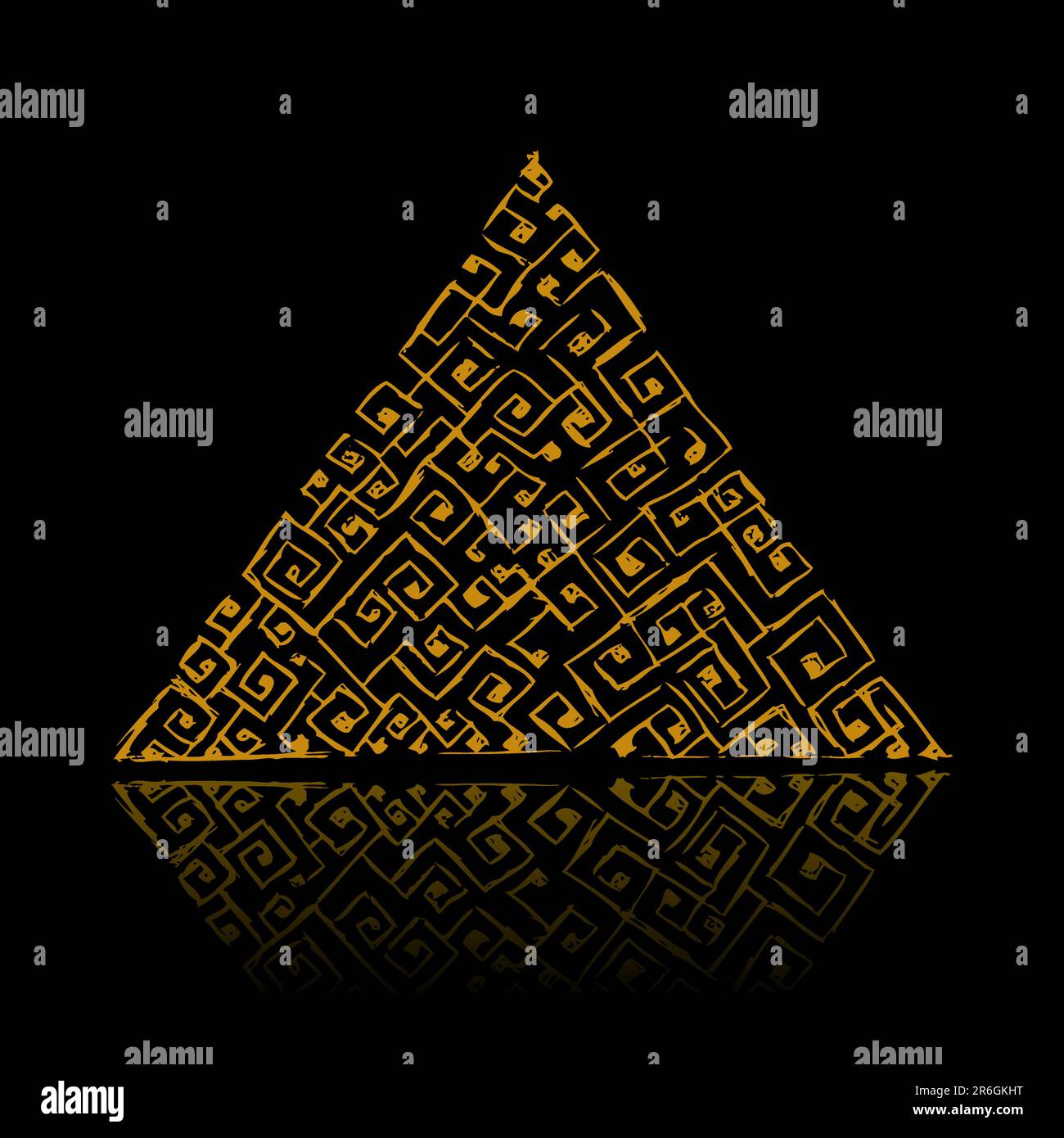 Golden pyramid on black Stock Vector Image & Art - Alamy