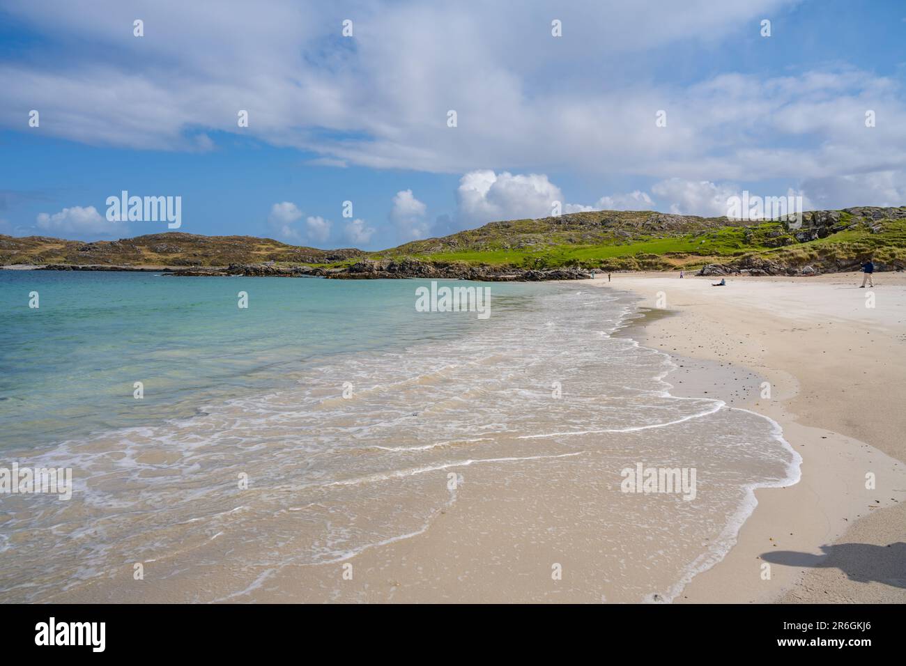 The beach at Bostadh on Great Bernera of The Isle of Lewis in the outer ...