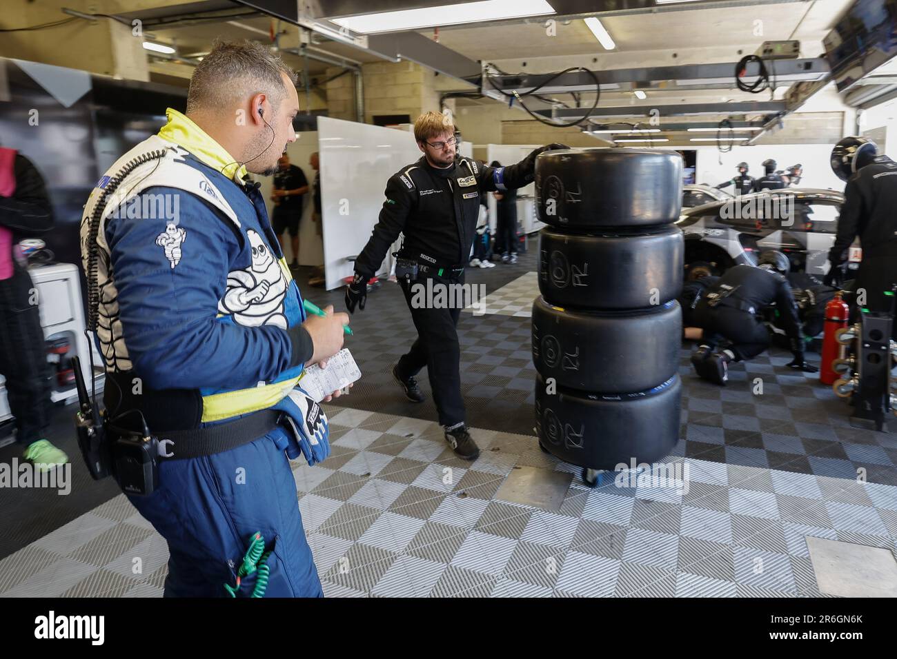 Le Mans, France. 08th June, 2023. michelin engineer, during the free ...