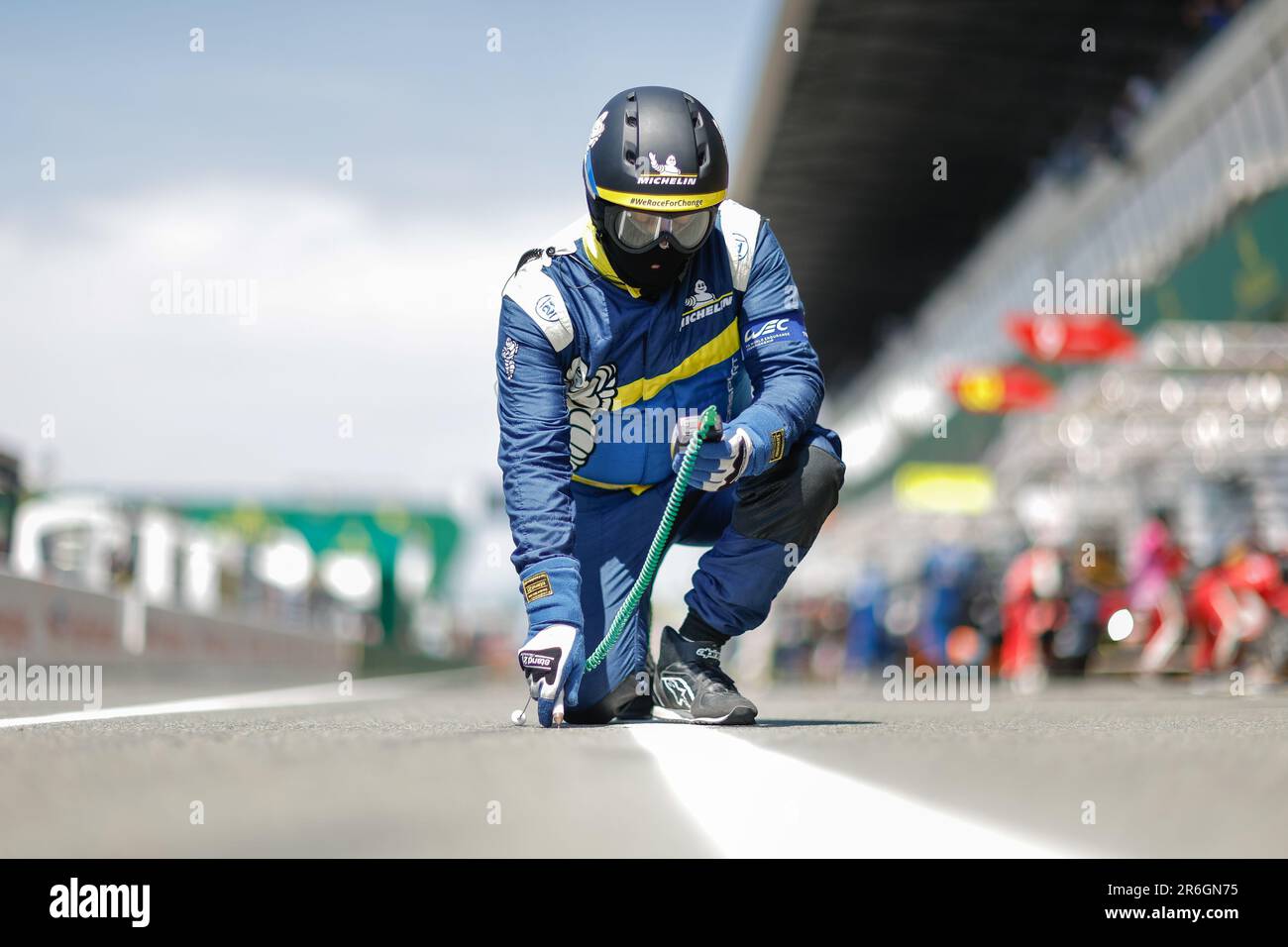 Le Mans, France. 08th June, 2023. michelin engineer, during the free ...