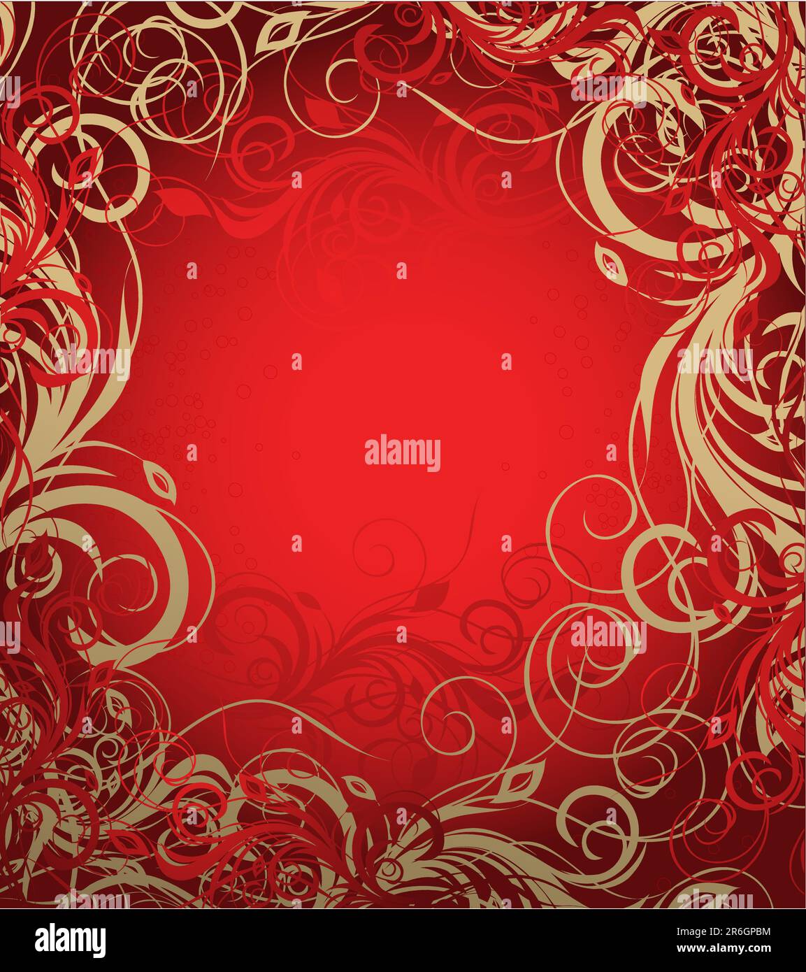 Vector red and brown floral background with pattern Stock Vector Image ...