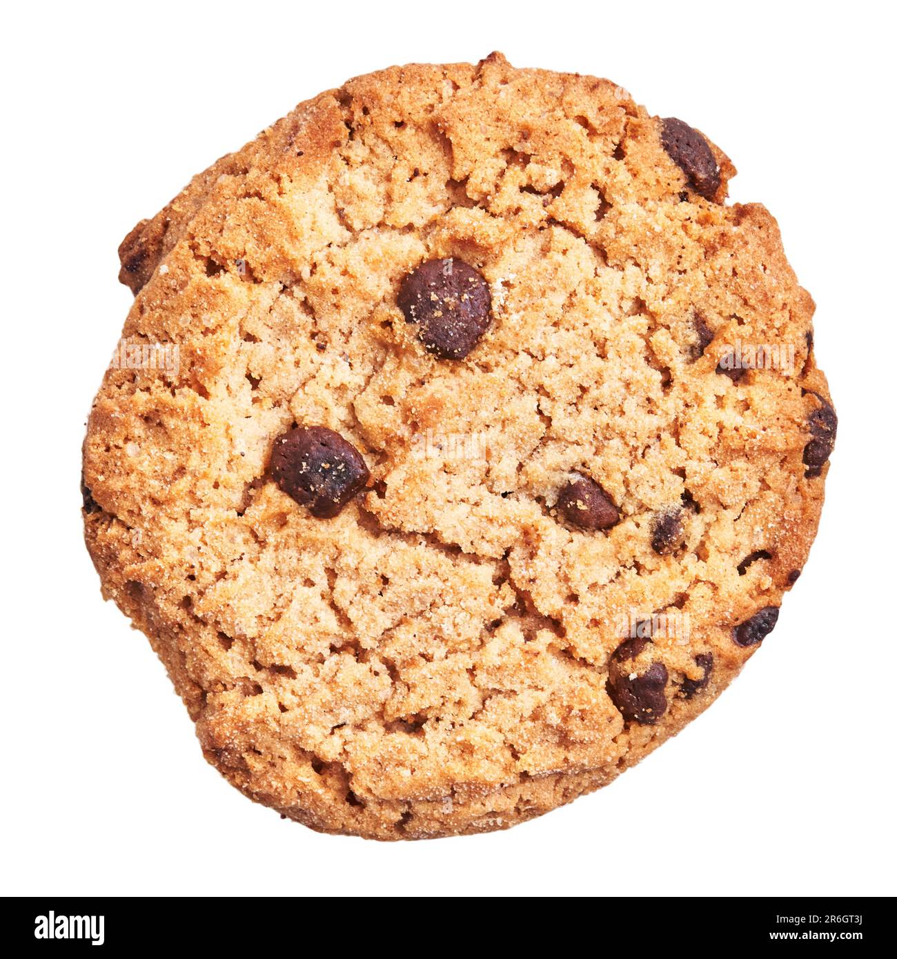 Delicious single chocolate cookie over isolated white background Stock ...