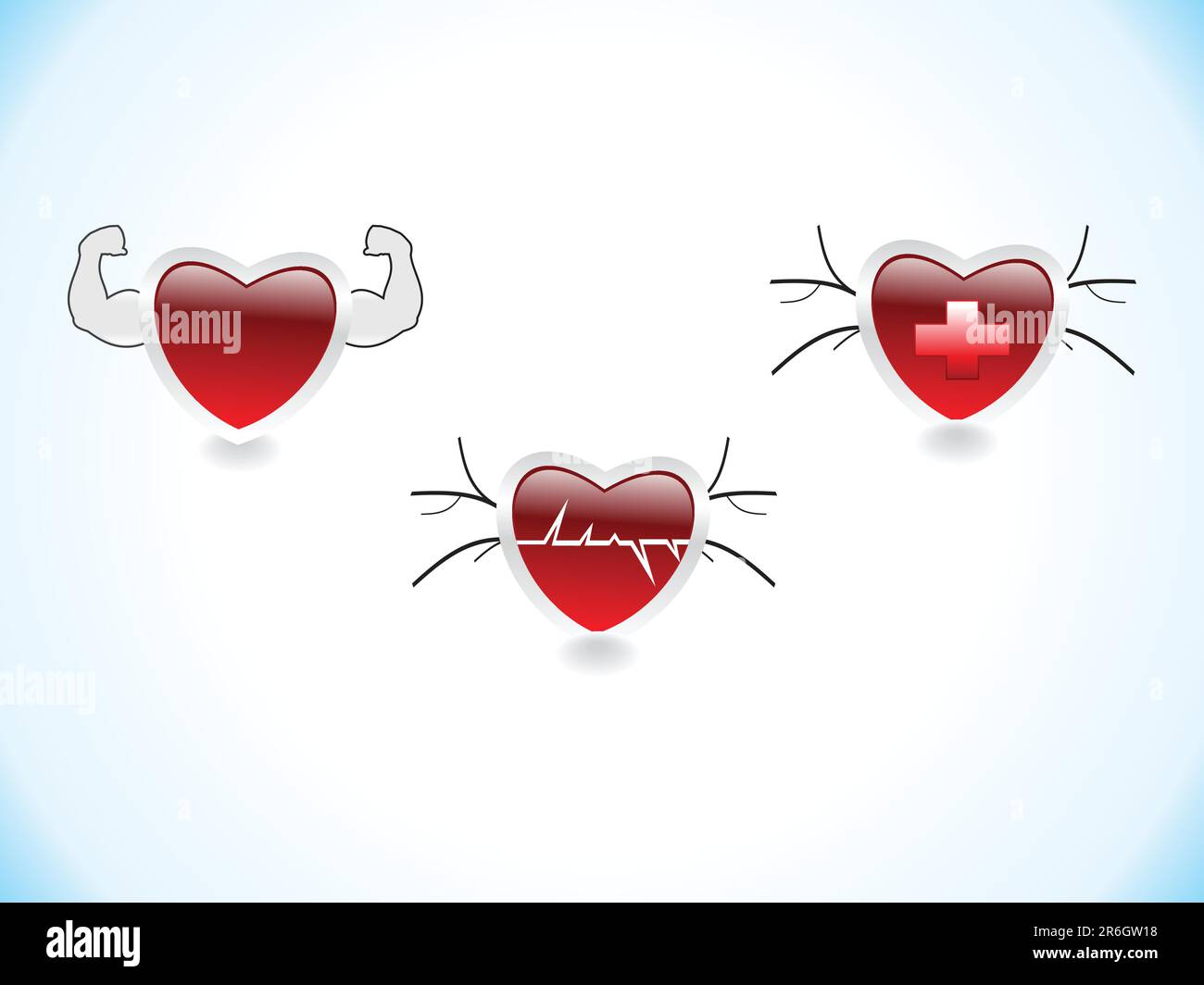 abstract red color based hearts medical theme based concept vector ...