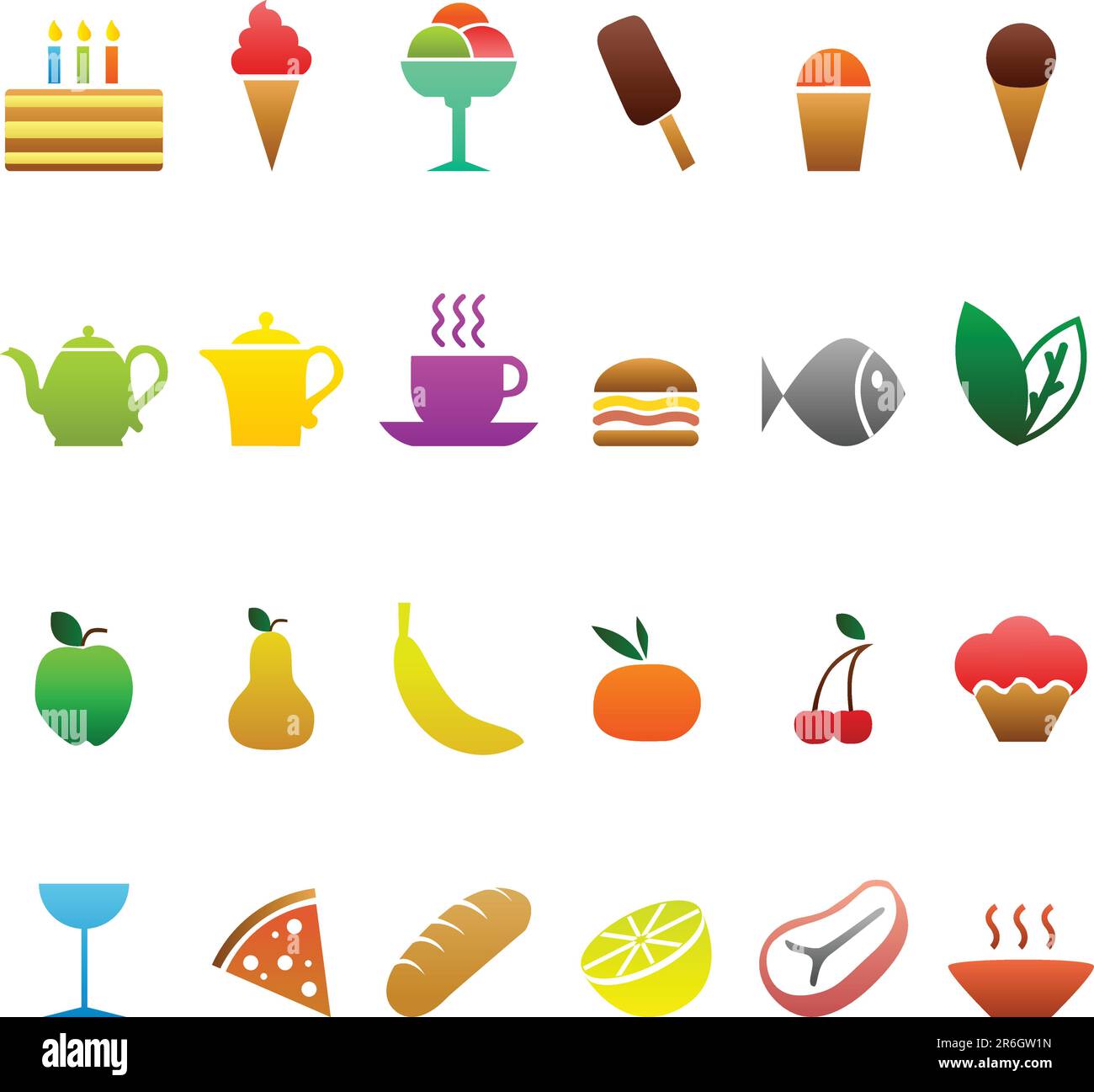 Food and Drinks Icons Stock Vector Image & Art - Alamy