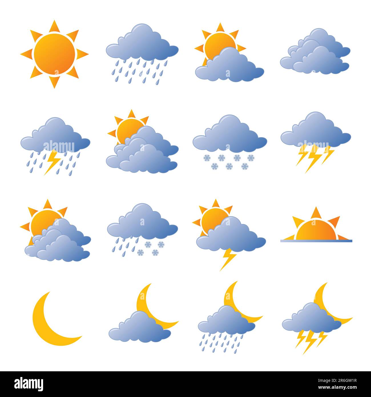 Weather icons fully editable vector illustration Stock Vector Image ...