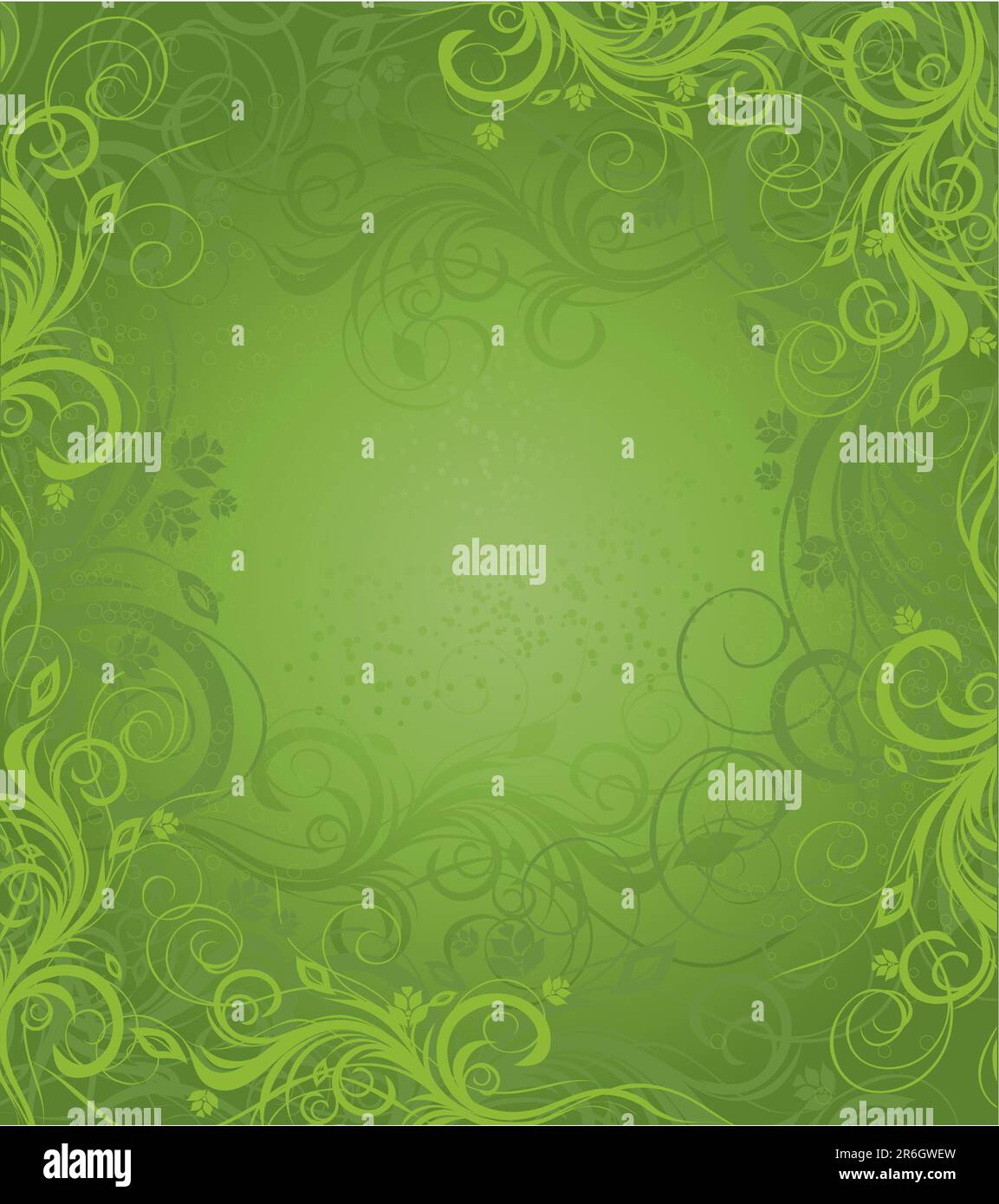 Vector spring green floral background with pattern Stock Vector Image ...