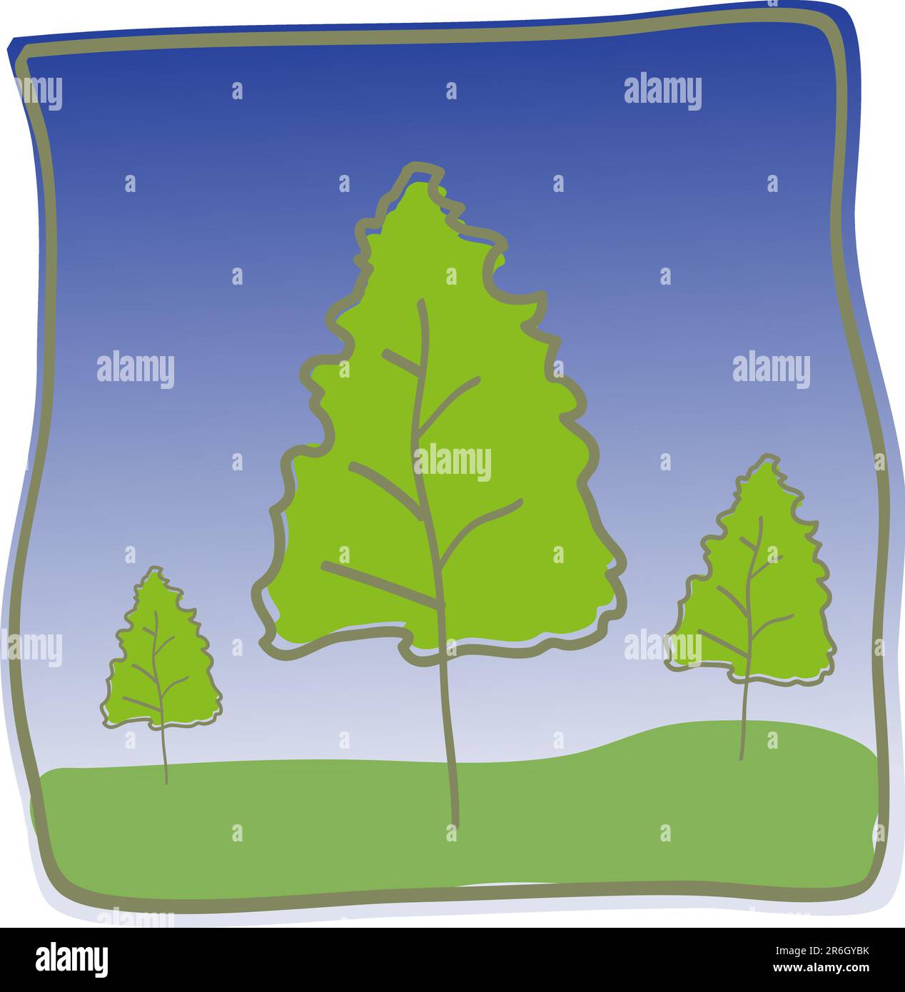 Abstract Trees vector illustration Stock Vector Image & Art - Alamy