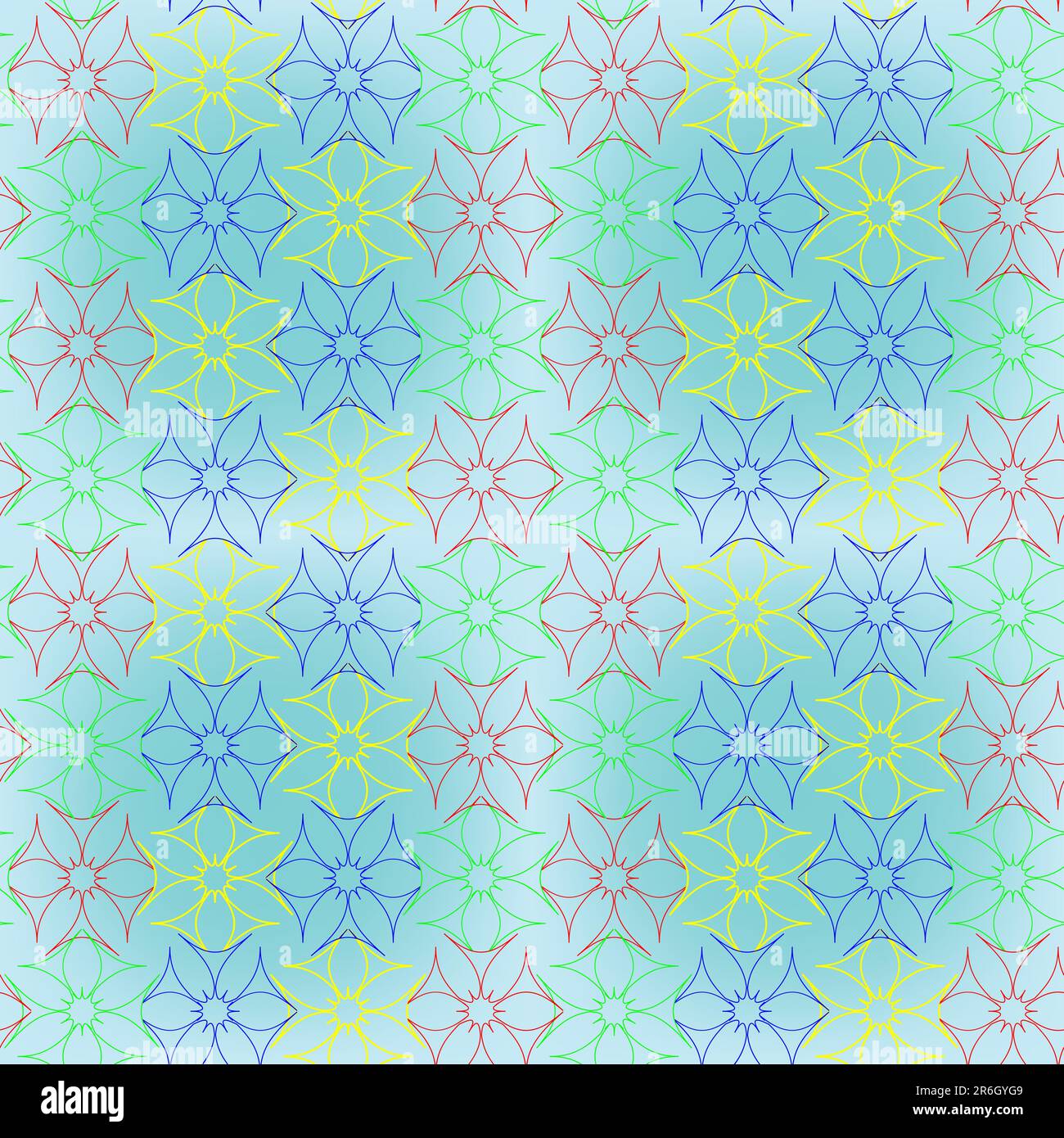 abstract seamless flowers pattern extended, vector art illustration ...