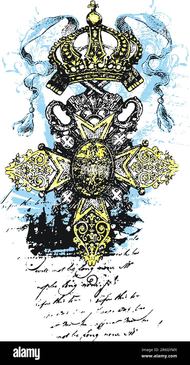 royal crown with ribbon and lettering decoration Stock Vector Image ...