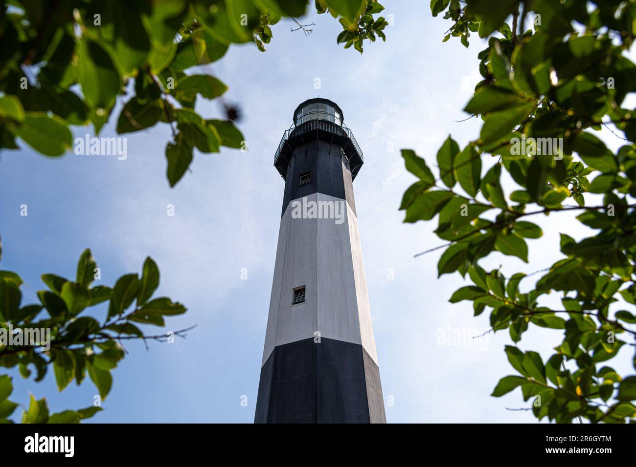 Tybee Island Lighthouse at North Beach and the Savannah River Entrance ...