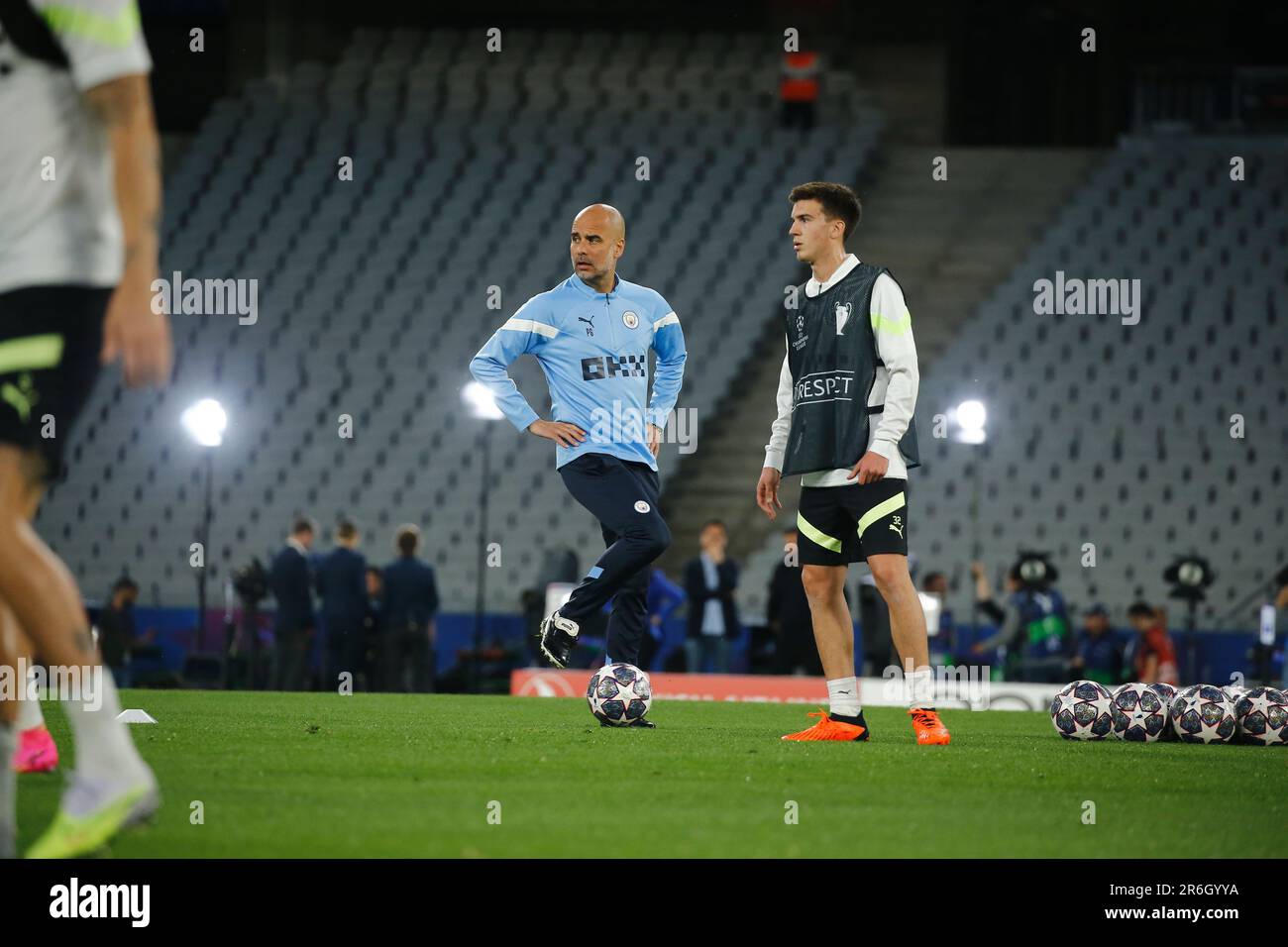 the Ataturk Olympic Stadium, Istanbul, Turkey. 9th June, 2023. Josep Guardiola (ManC), JUNE 9 ...