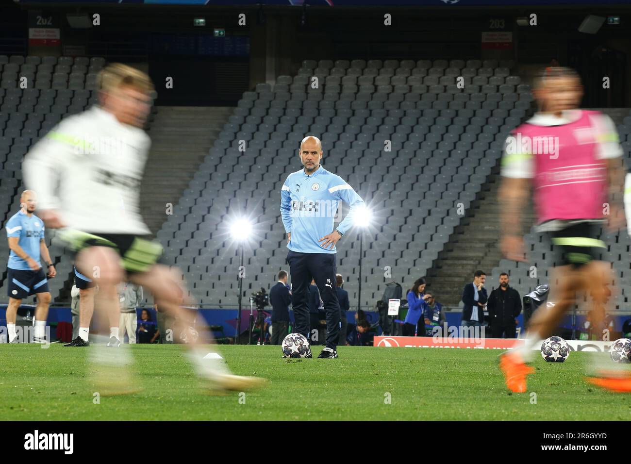 the Ataturk Olympic Stadium, Istanbul, Turkey. 9th June, 2023. Josep Guardiola (ManC), JUNE 9 ...