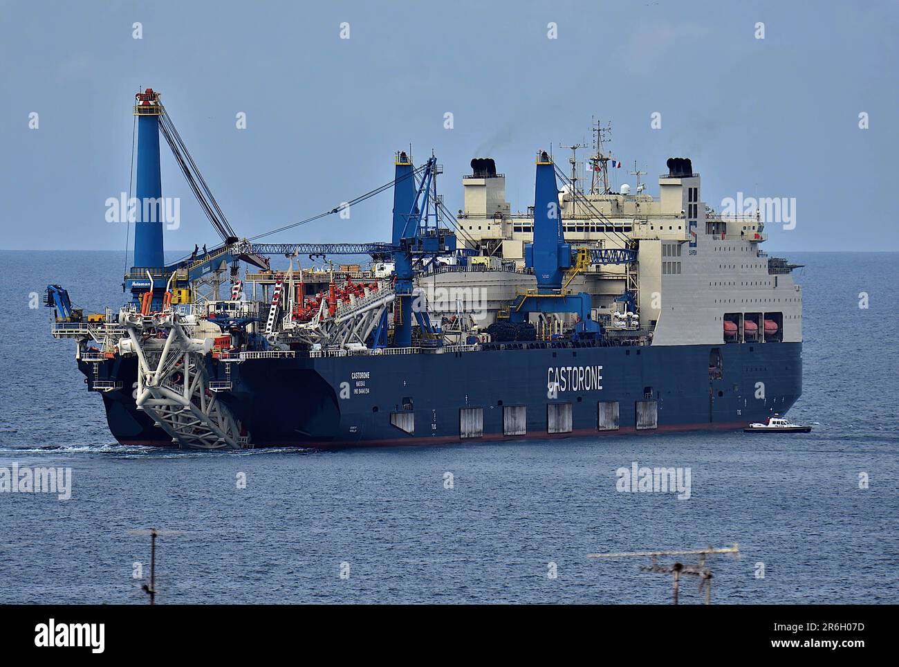 The Pipe Laying Vessel (PLV) Castorone leaves the French Mediterranean ...
