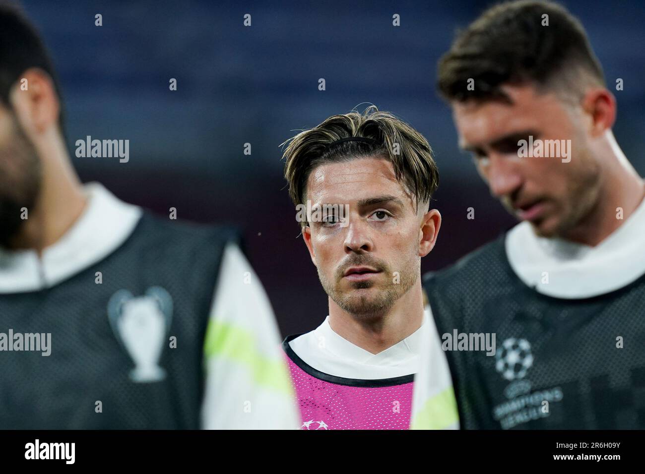 Istanbul, Turkey. 09th June, 2023. Jack Grealish of Manchester City looks on during training ...