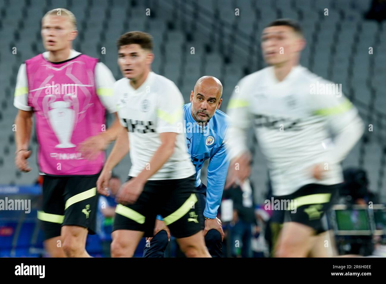 Istanbul, Turkey. 09th June, 2023. Pep Guardiola manager of Manchester City during training ...