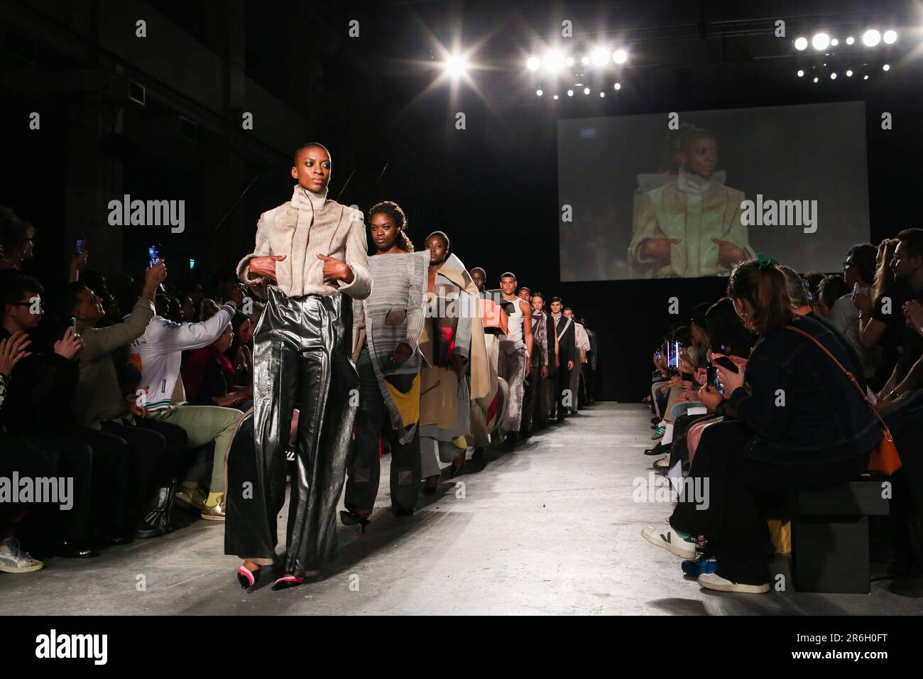London, UK. Friday June 9, 2023. Models on the catwalk at the ...