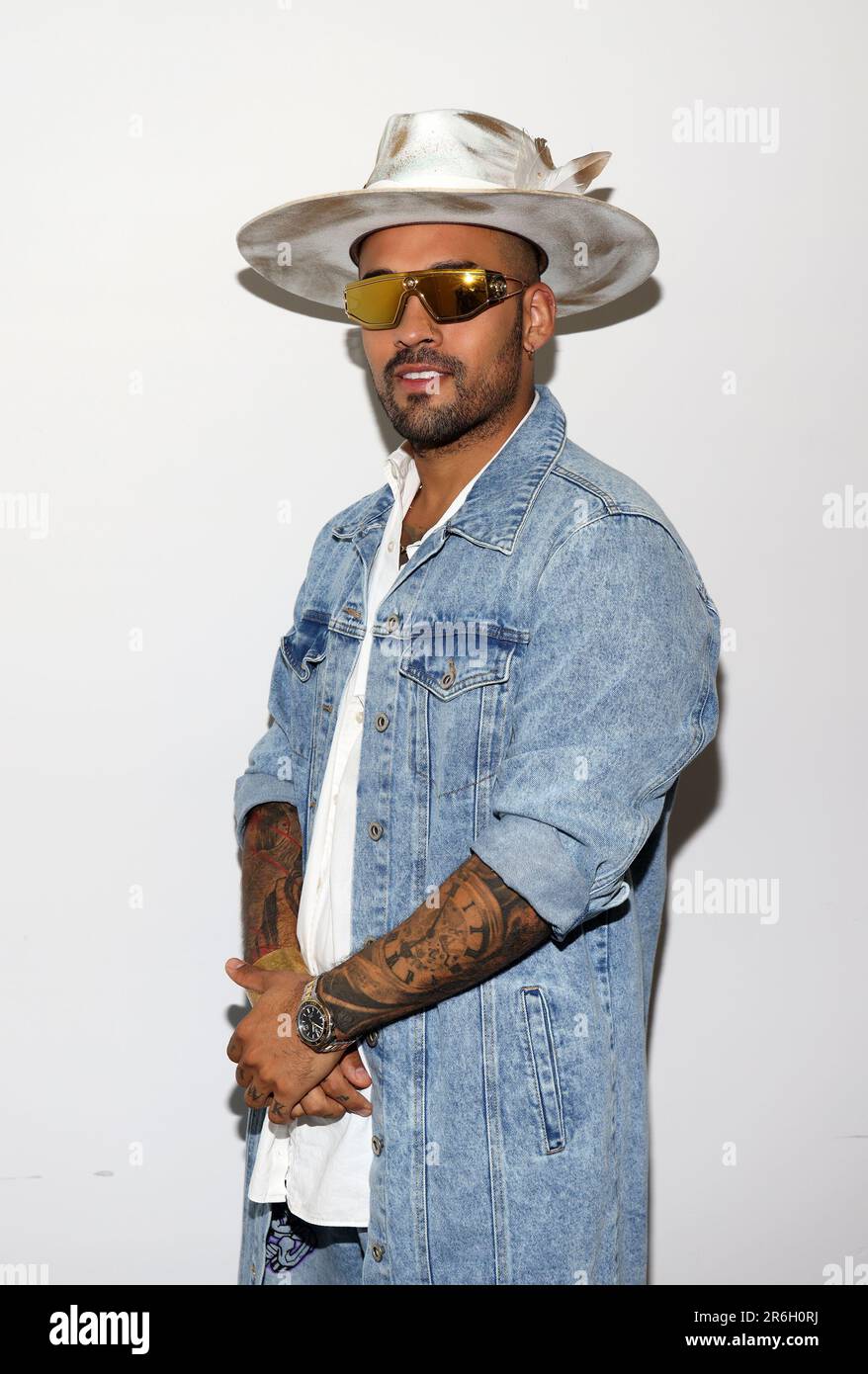 DORAL, FL-JUNE 9: Venezuelan pop singer Samy Hawk is seen during ...