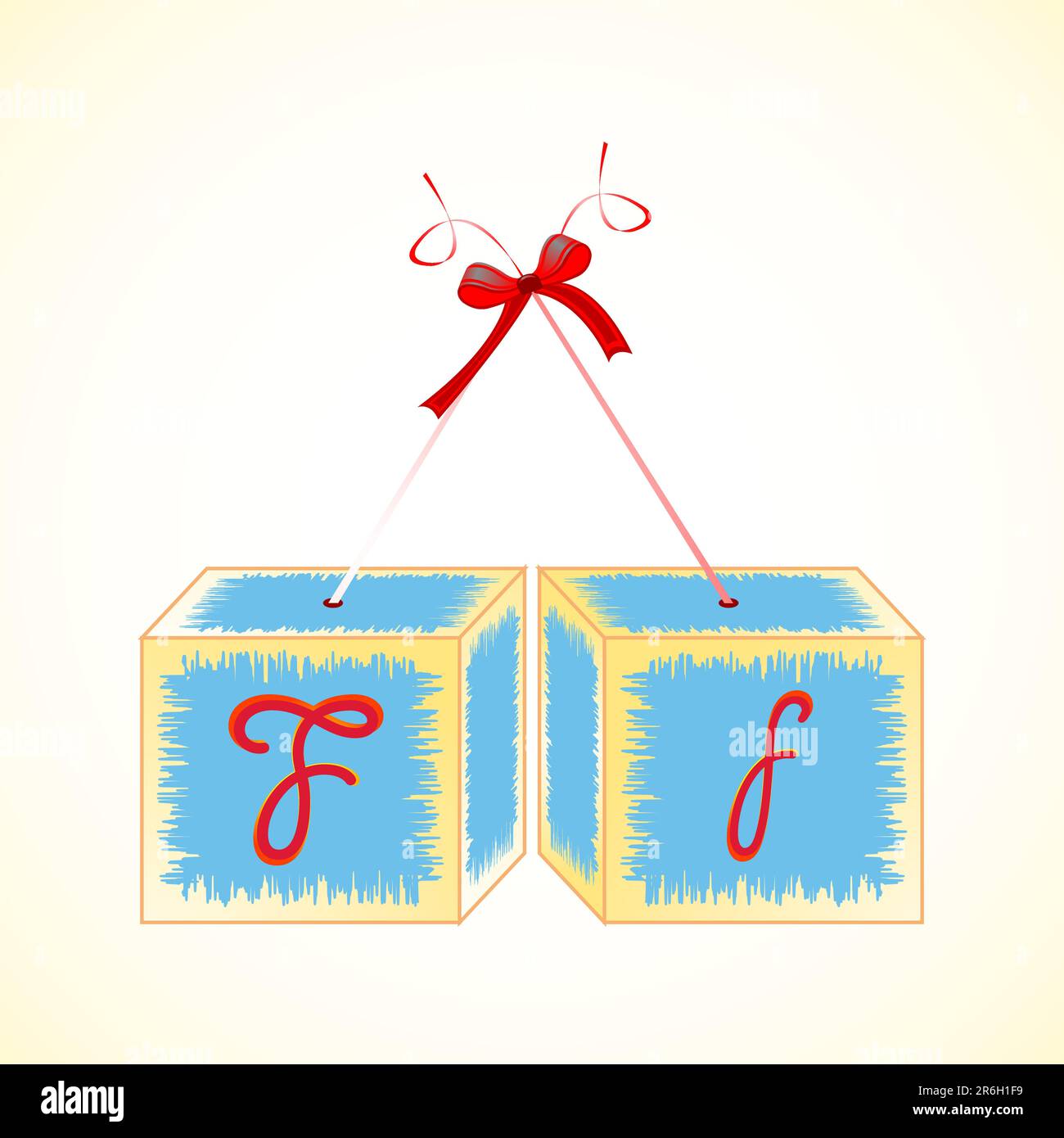 cubes alphabet F, abstract art illustration Stock Vector Image & Art ...