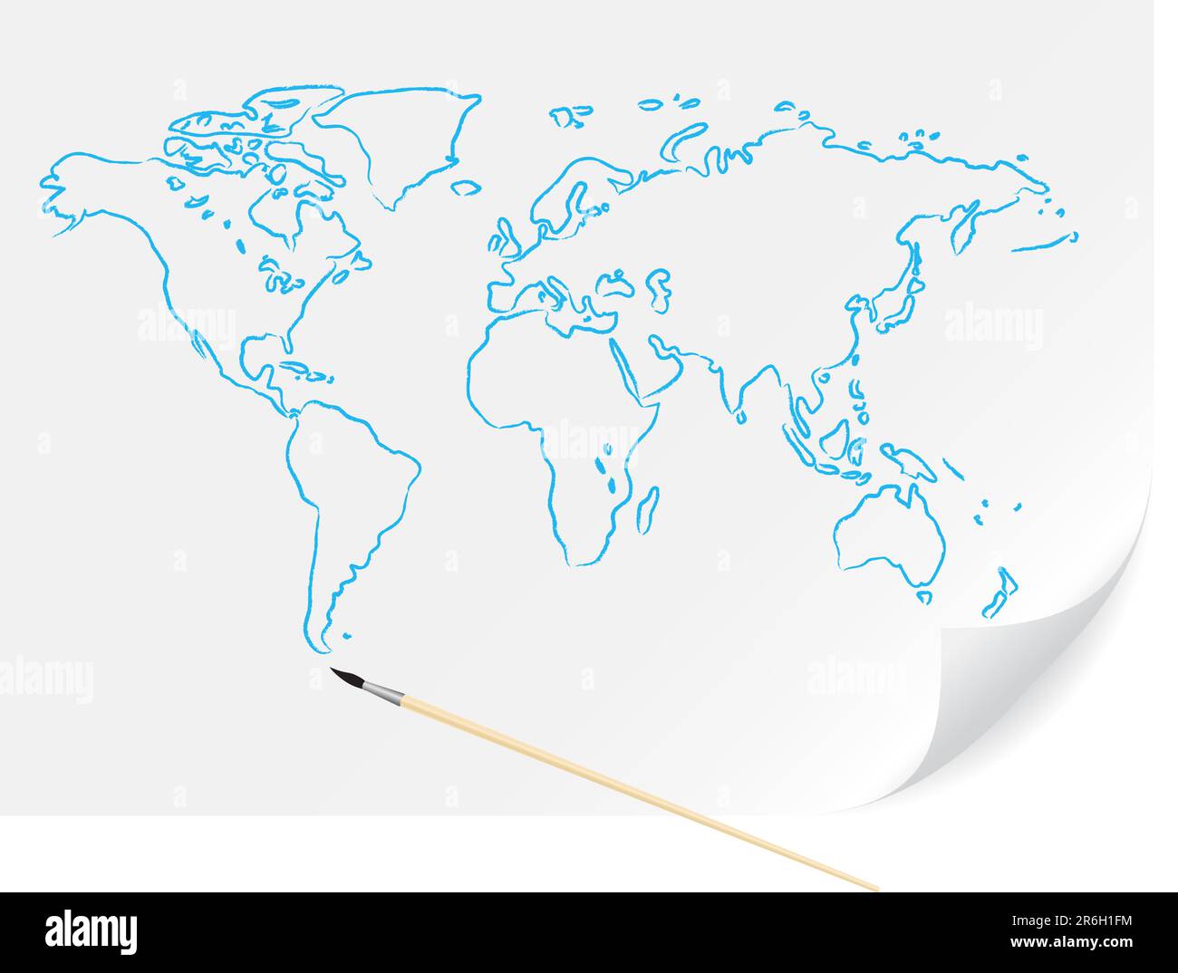 Child drawing map hi-res stock photography and images - Alamy